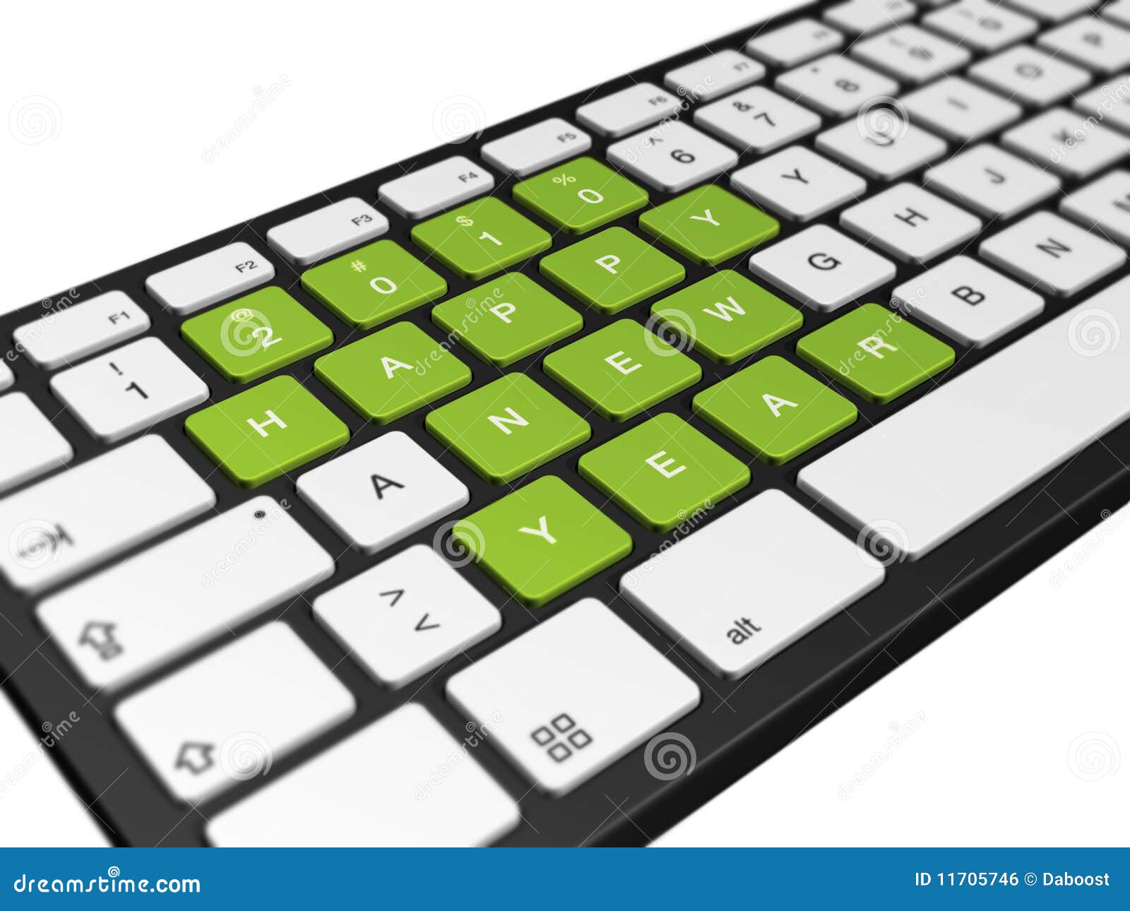 New Year 2010 Computer Keyboard Stock Illustration - Illustration of ...