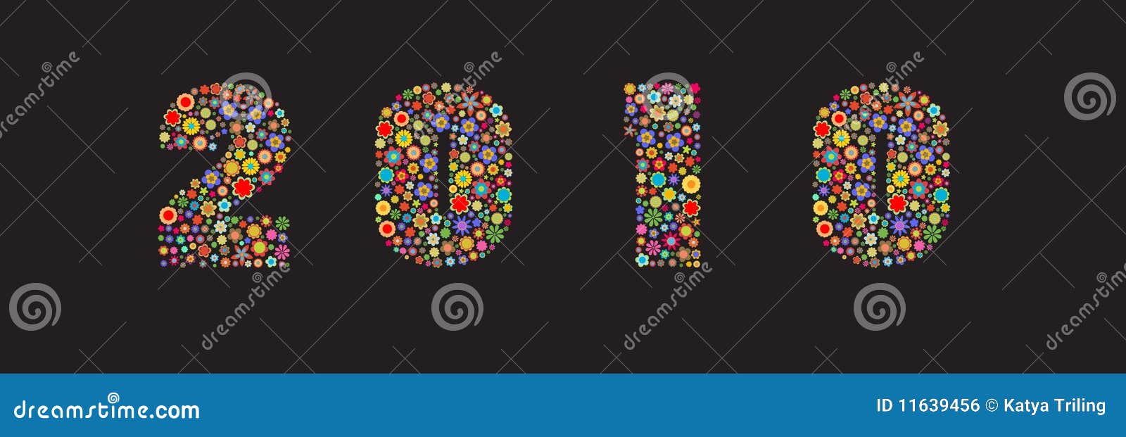 New Year 2010 design stock vector. Illustration of decoration - 11639456