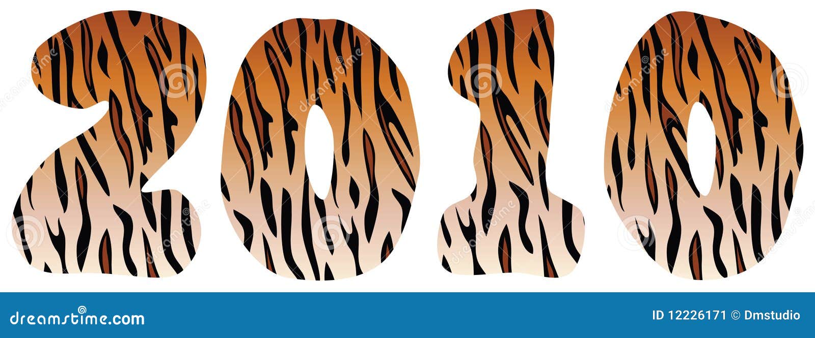 New year 2010 numbers stock vector. Illustration of natural - 12226171