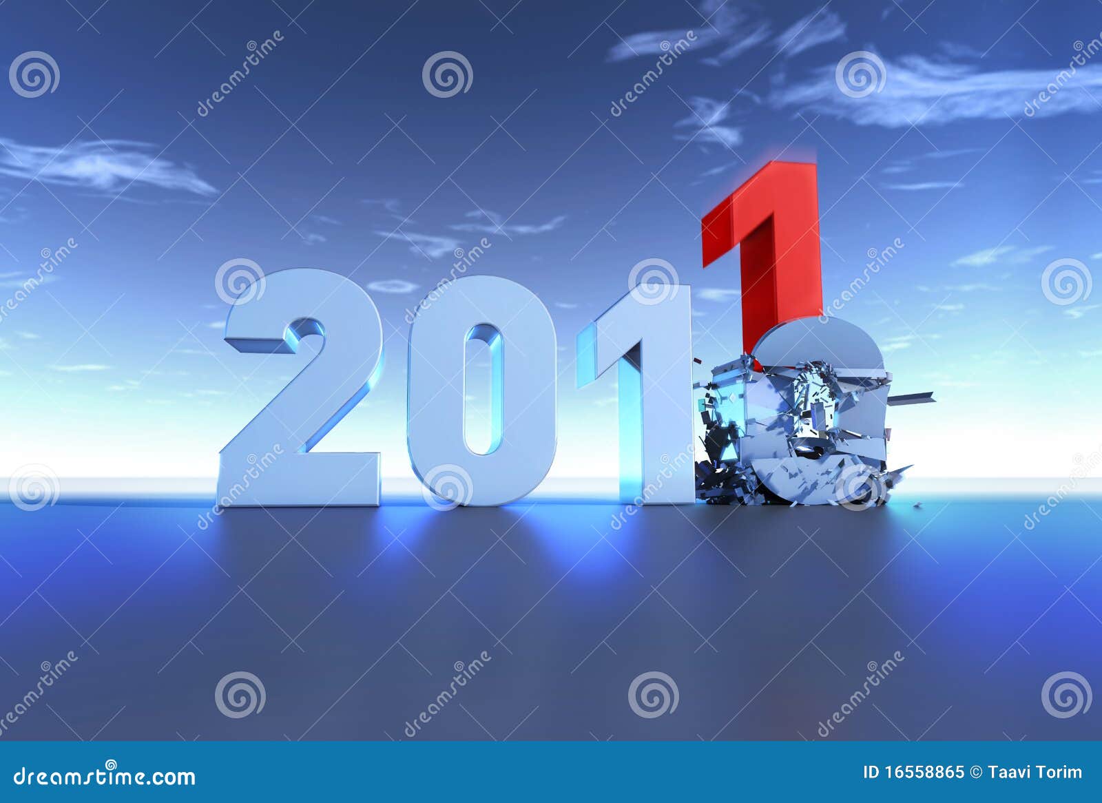 New Year 2011 stock illustration. Illustration of three - 16558865