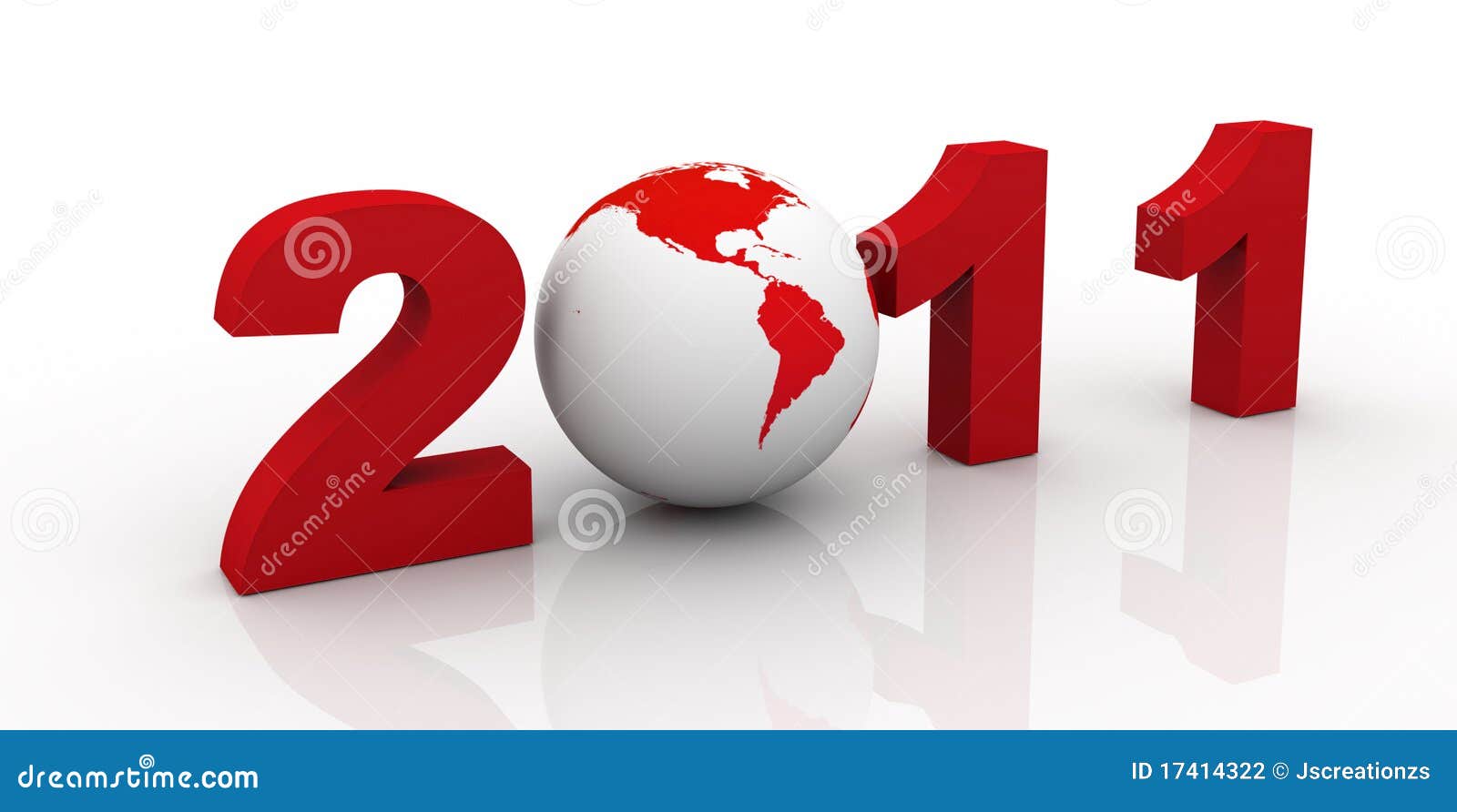 New Year 2011 stock illustration. Illustration of three - 17414322
