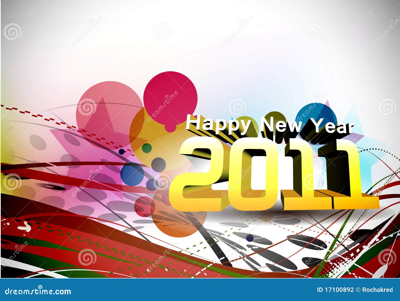New Year 2011 Colorful Design Stock Vector - Illustration of design ...