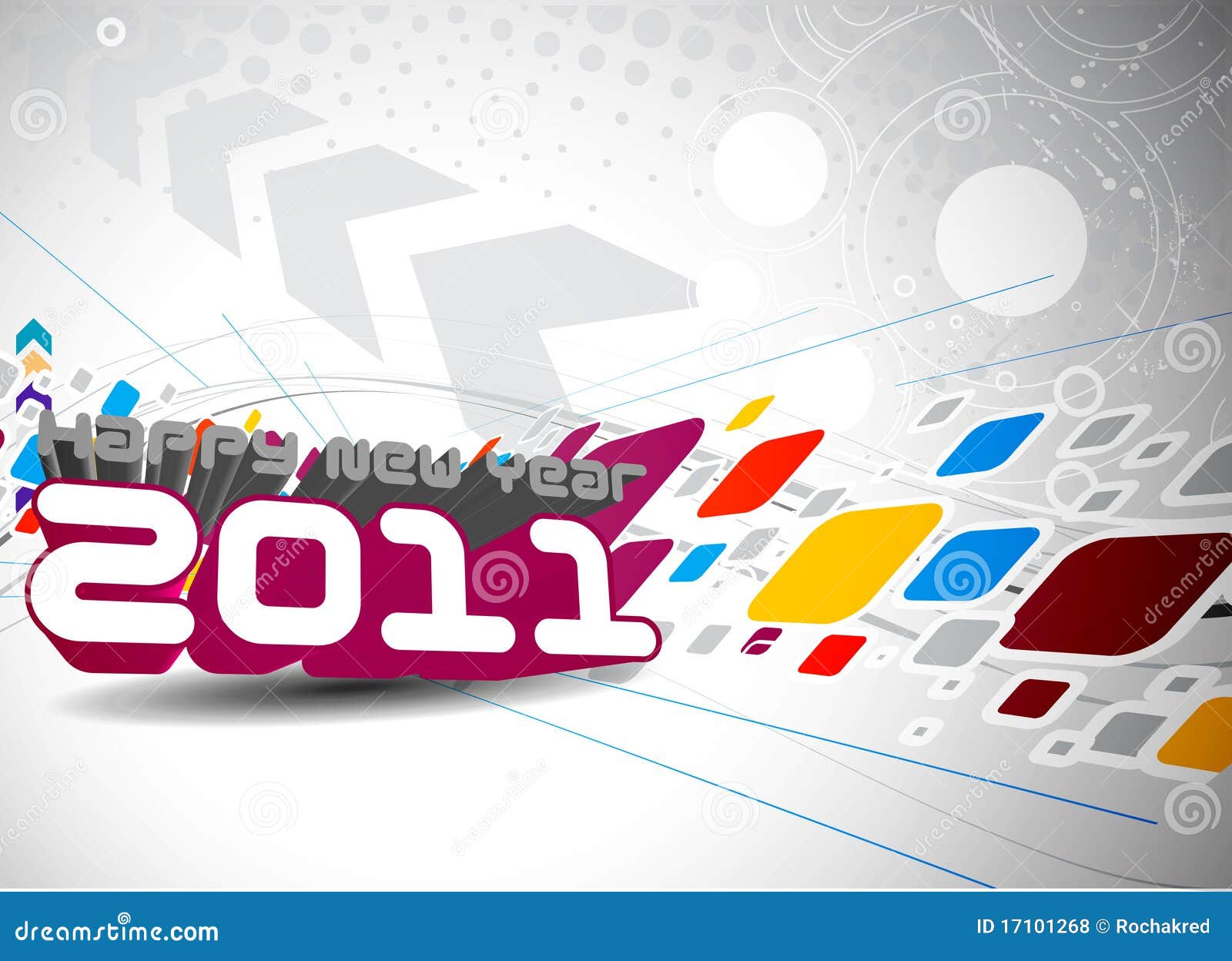 New Year 2011 Colorful Design Stock Vector - Illustration of creative ...