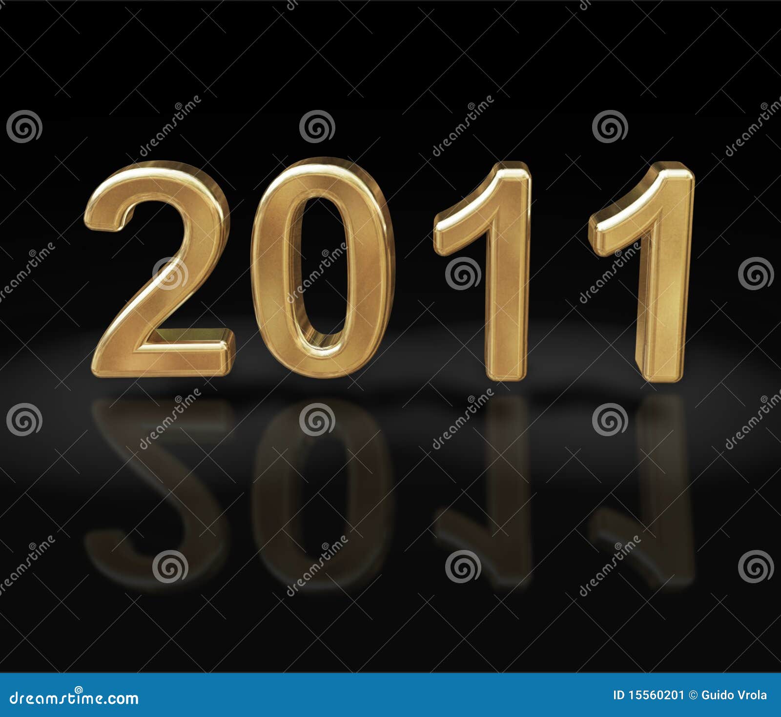 The new year 2011 in gold stock illustration. Illustration of data ...
