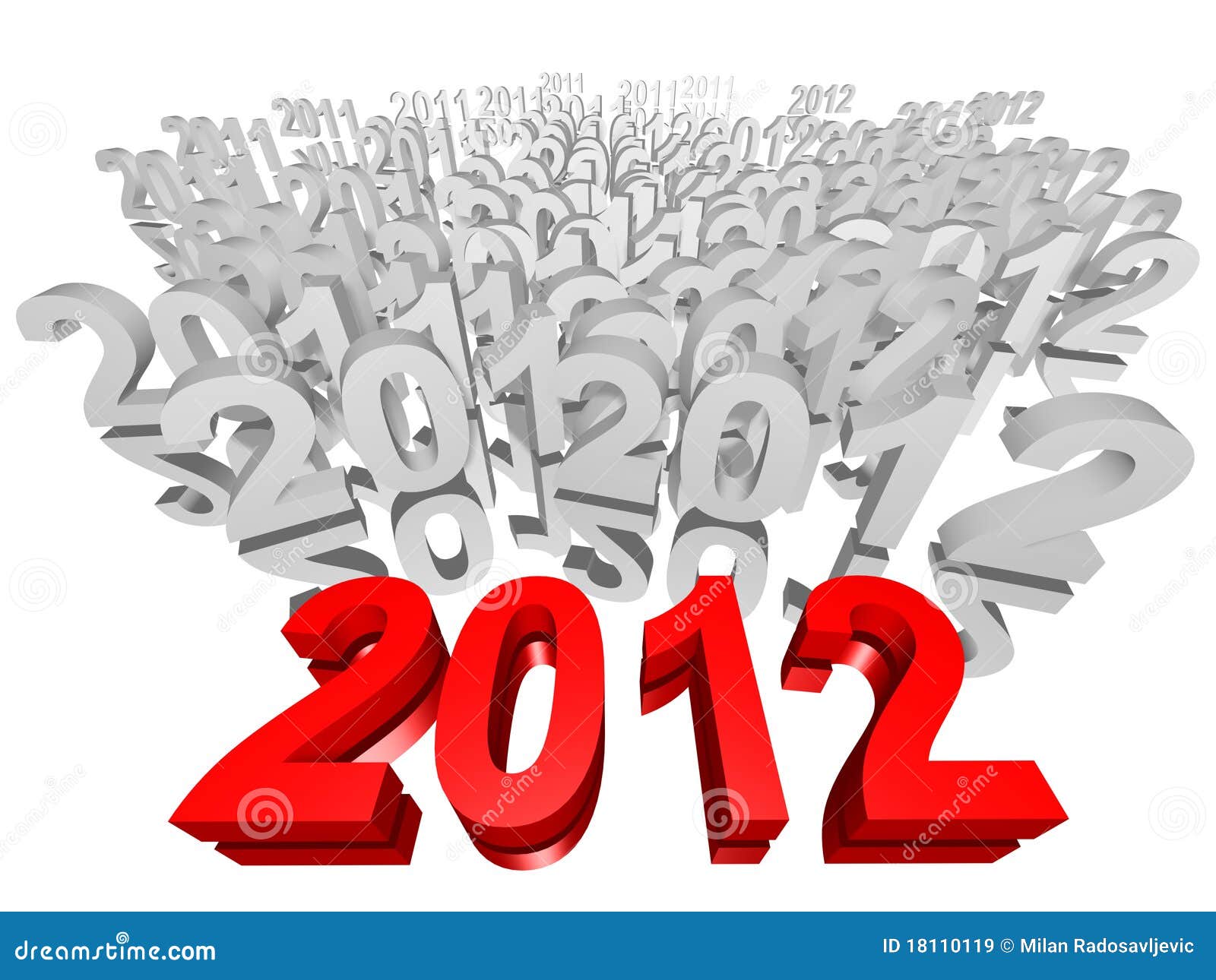 New Year 2012 stock illustration. Illustration of silver - 18110119