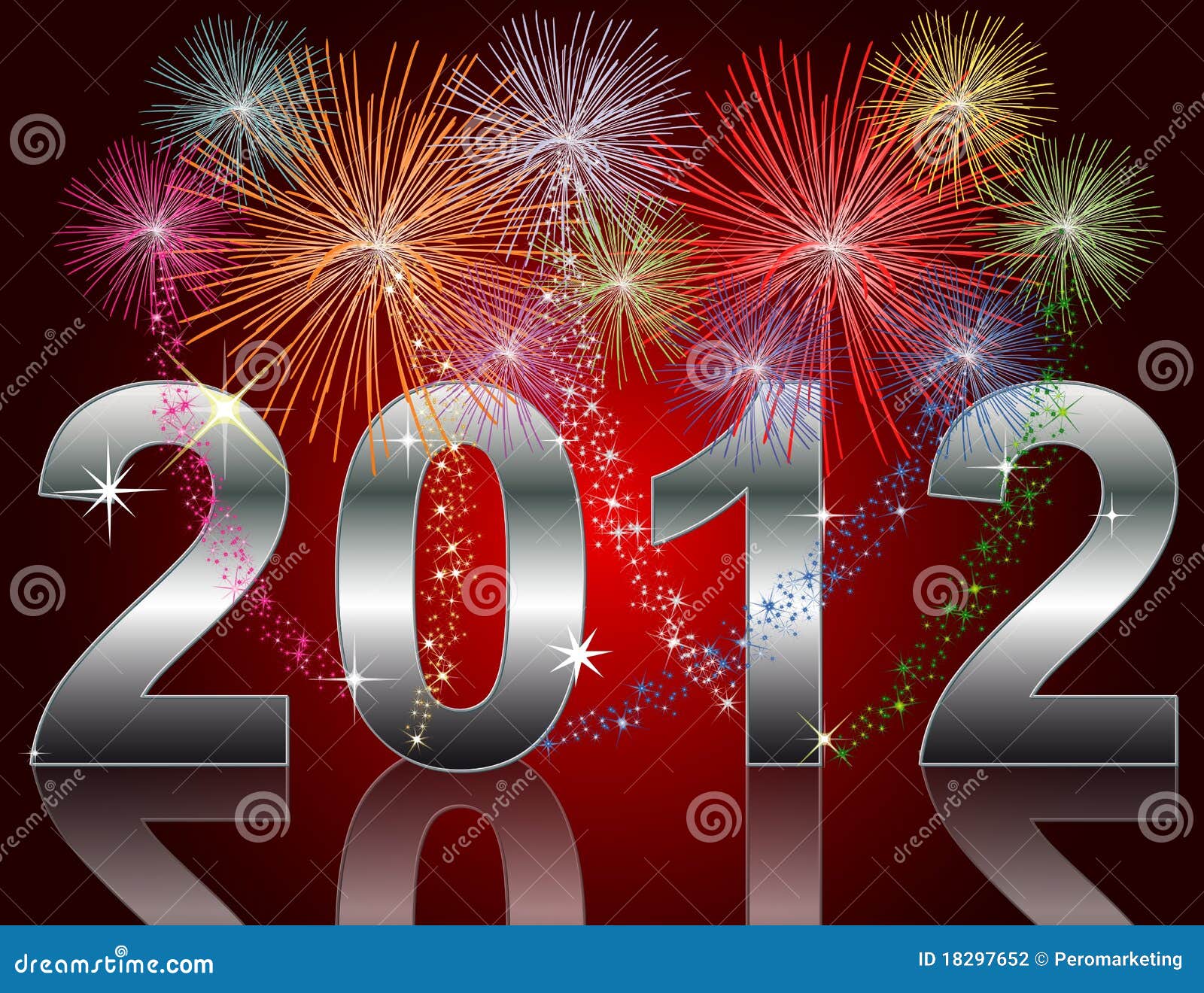 New Year 2012 stock illustration. Illustration of colorful - 18297652