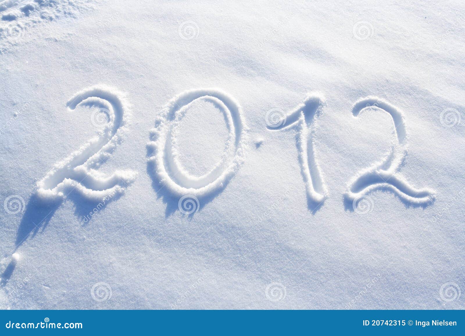 New year 2012 stock image. Image of drawn, number, date - 20742315