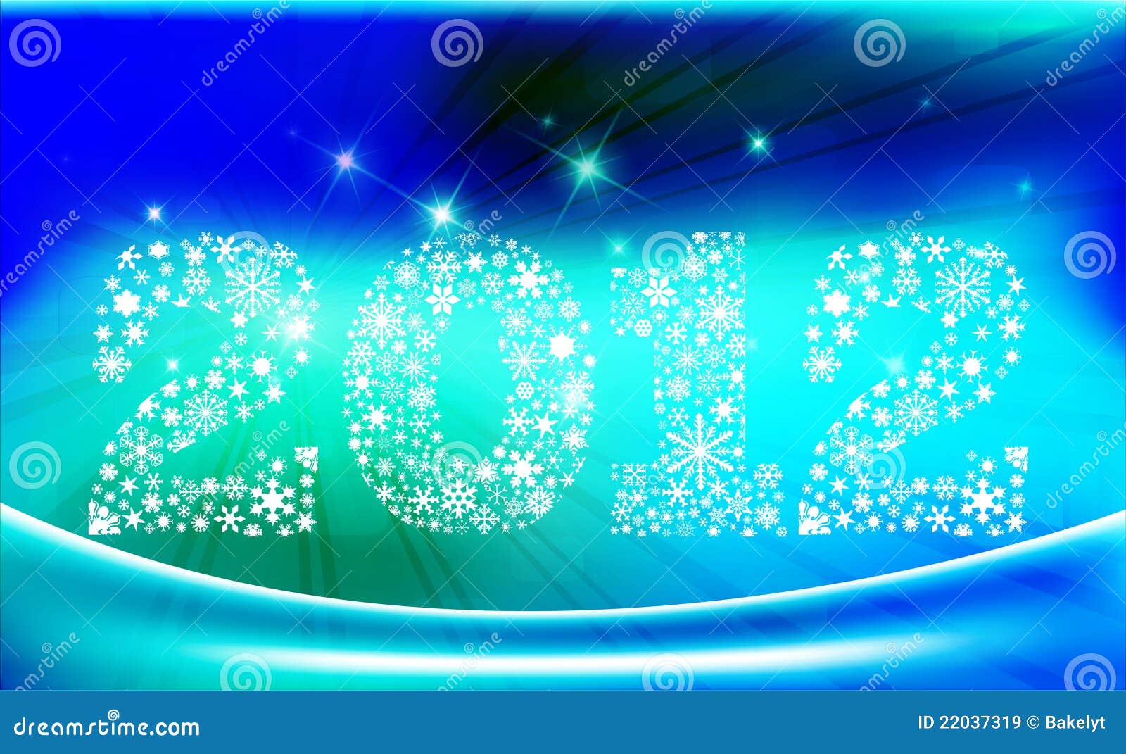 New Year 2012 stock vector. Illustration of paper, celebration - 22037319