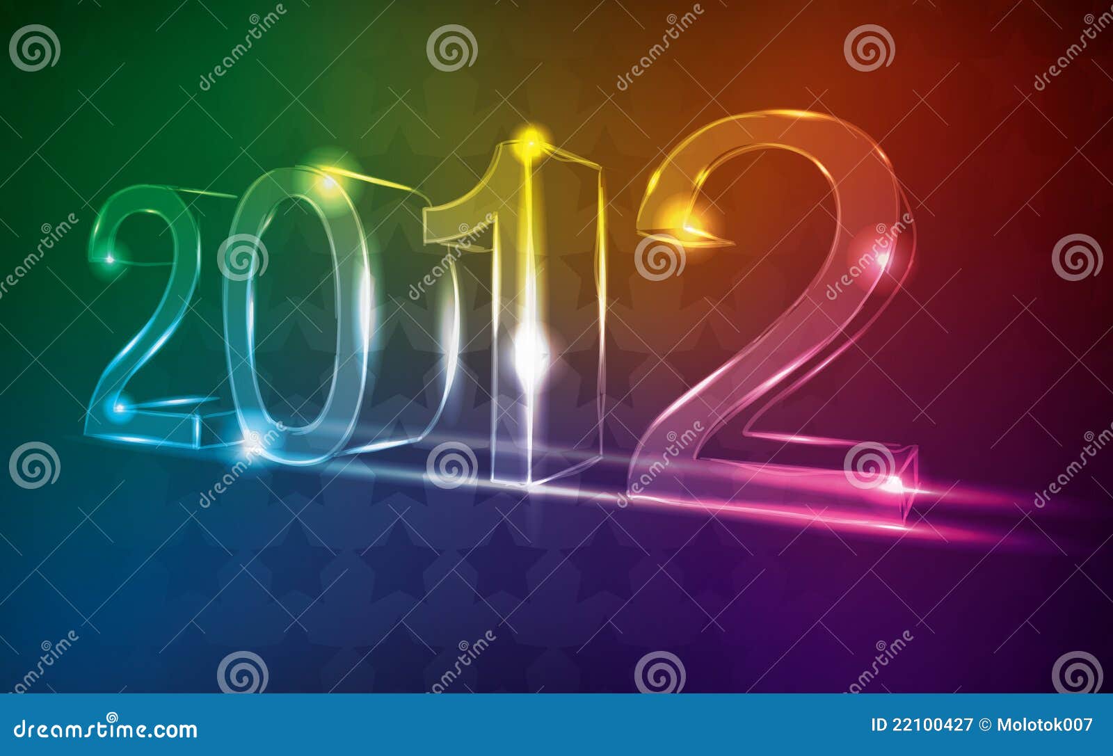 New year 2012 neon card stock vector. Illustration of black - 22100427