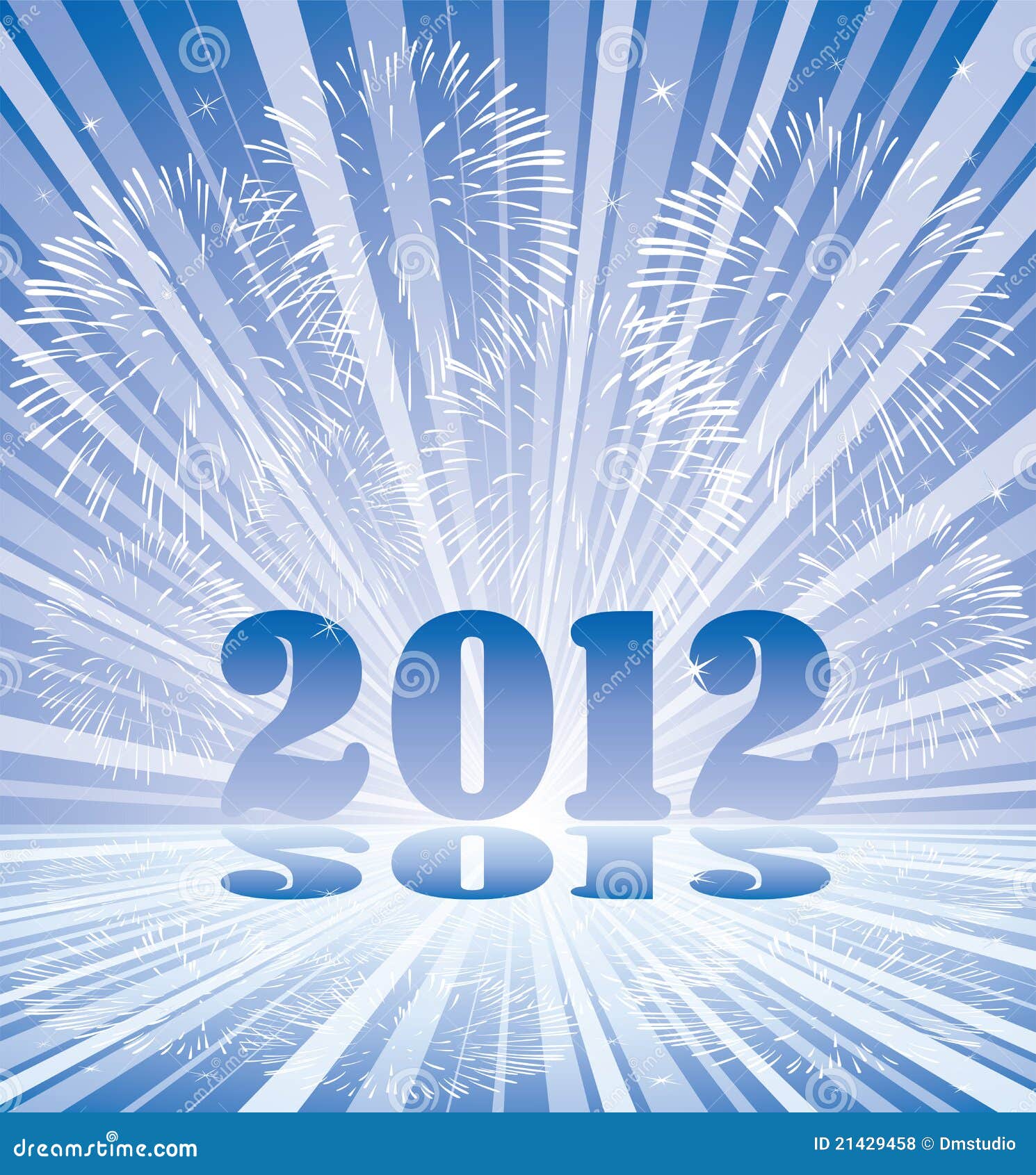 New Year 2012 Numbers with Fireworks Stock Vector - Illustration of ...