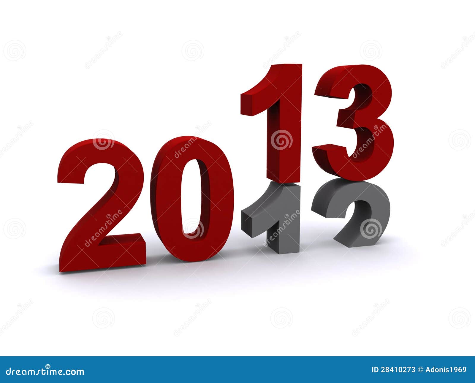 New Year 2013 stock illustration. Illustration of dimensional - 28410273