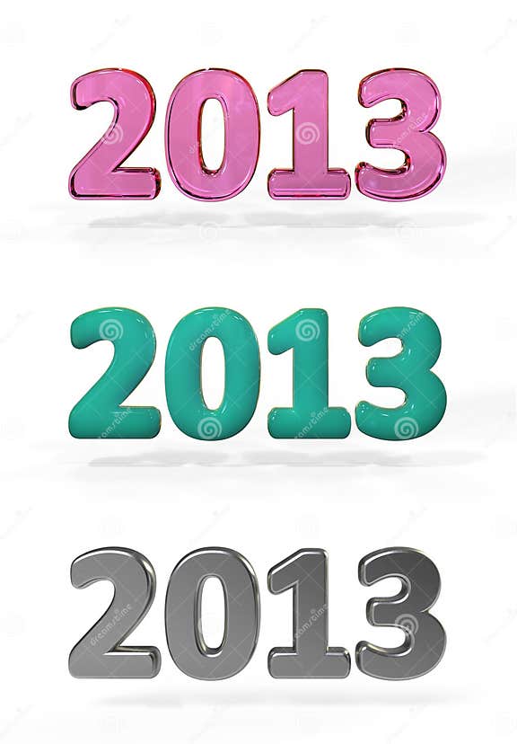 New year 2013 numbers stock illustration. Illustration of yearly - 26495180