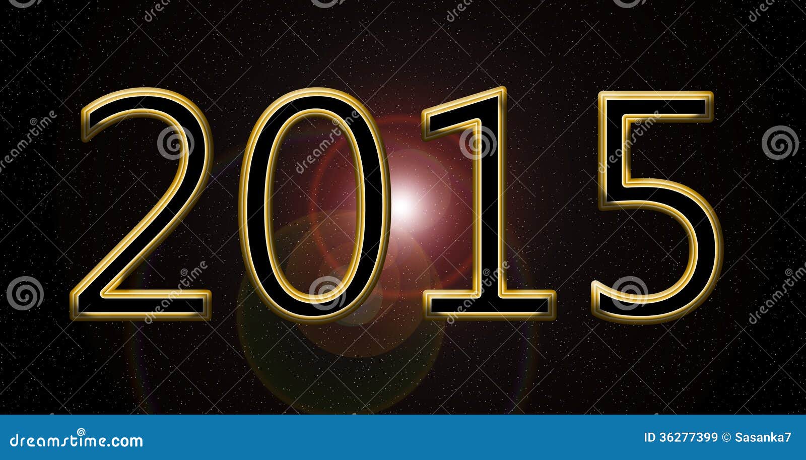 New year 2015 stock illustration. Illustration of gold - 36277399