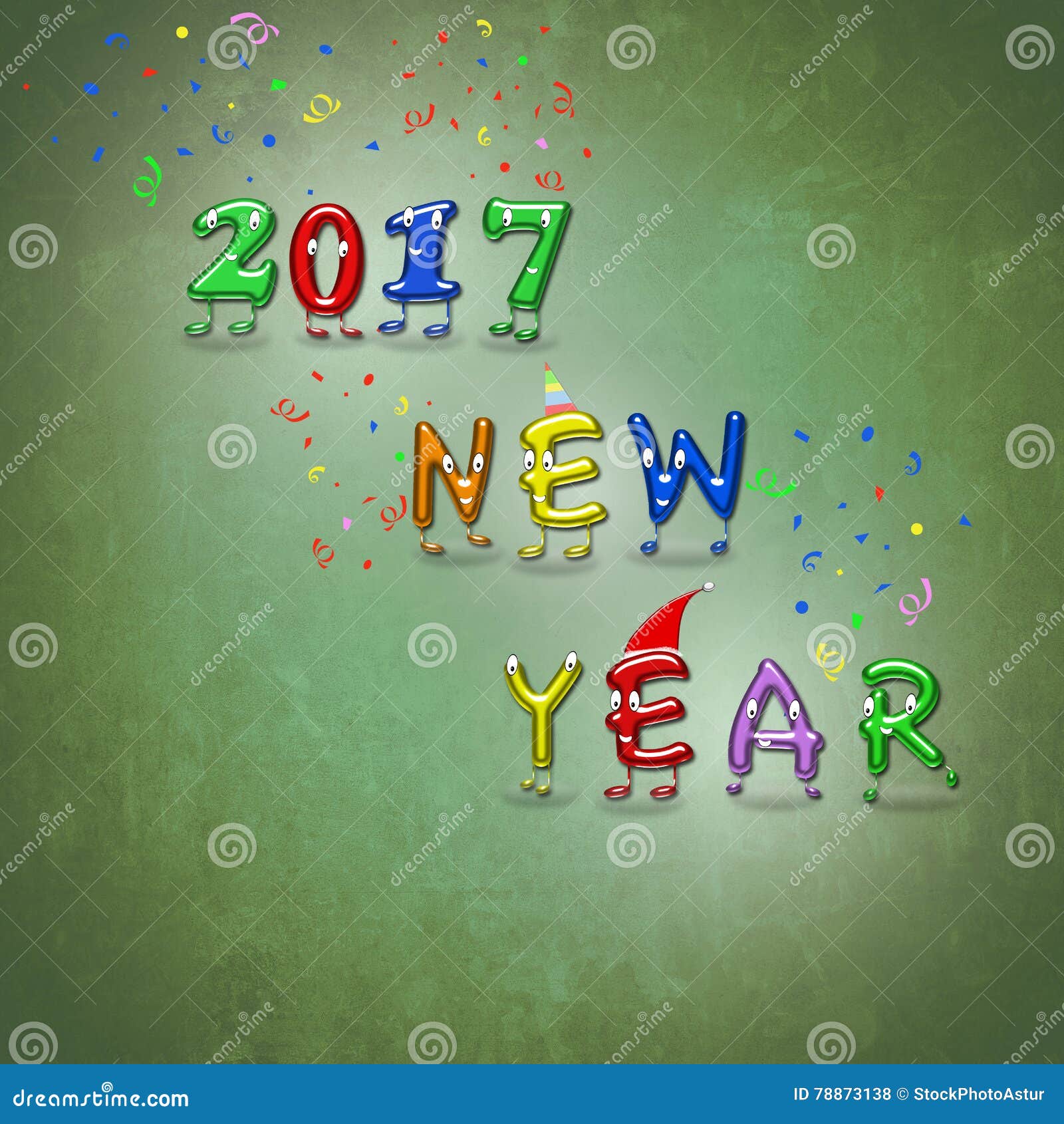 New Year 2017 Animated Numbers. Stock Illustration - Illustration of ...