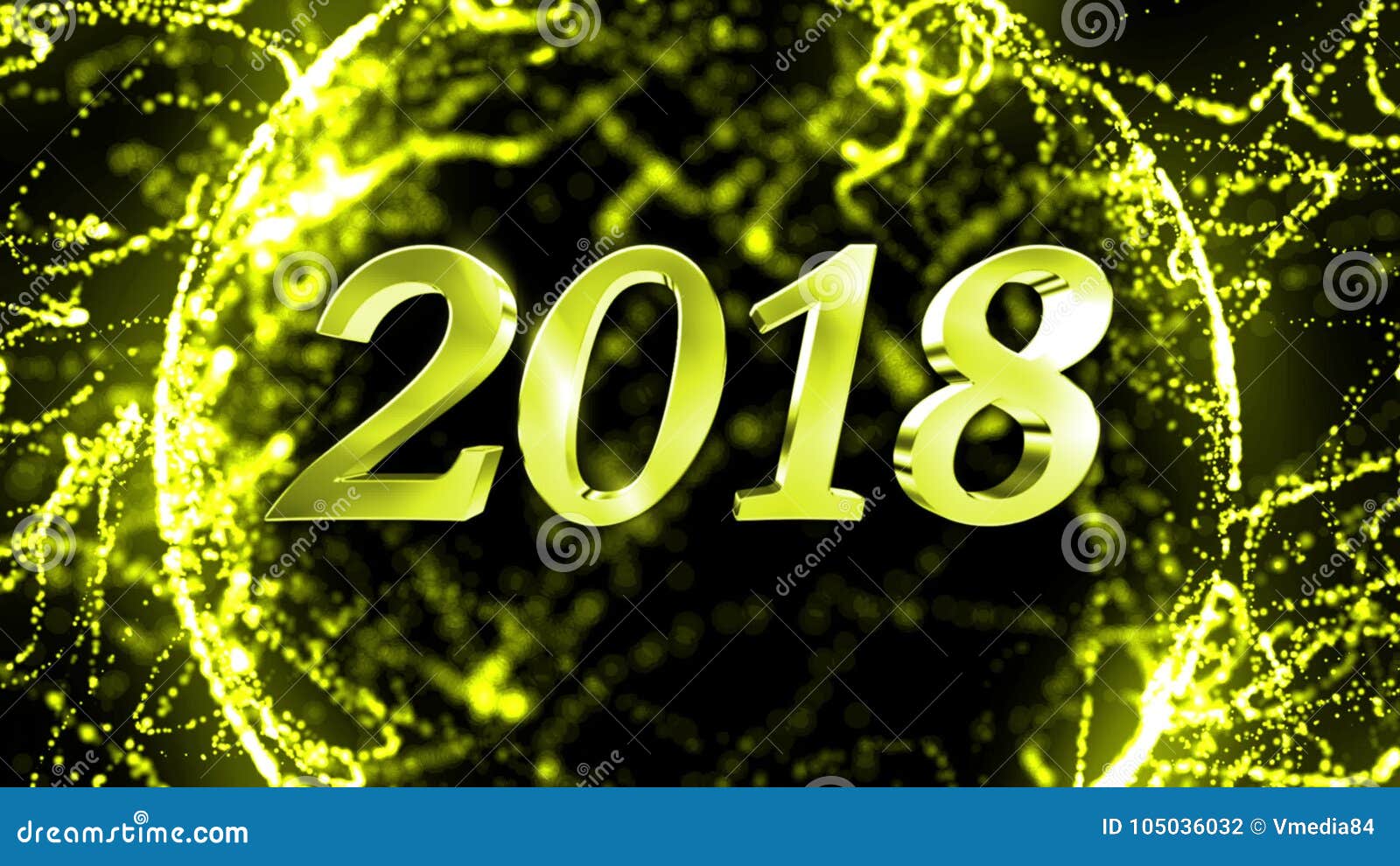 2018, New Year Animation Loop Stock Footage - Video of exploding ...