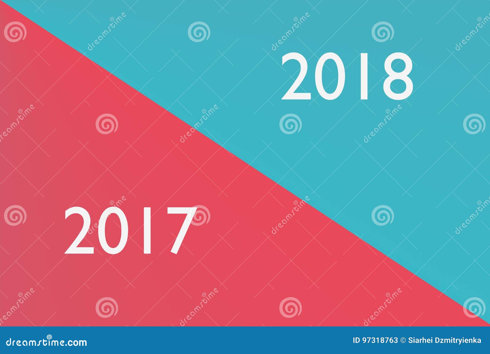 New Year Background. Border Transition between 2017 and 2018 Years ...