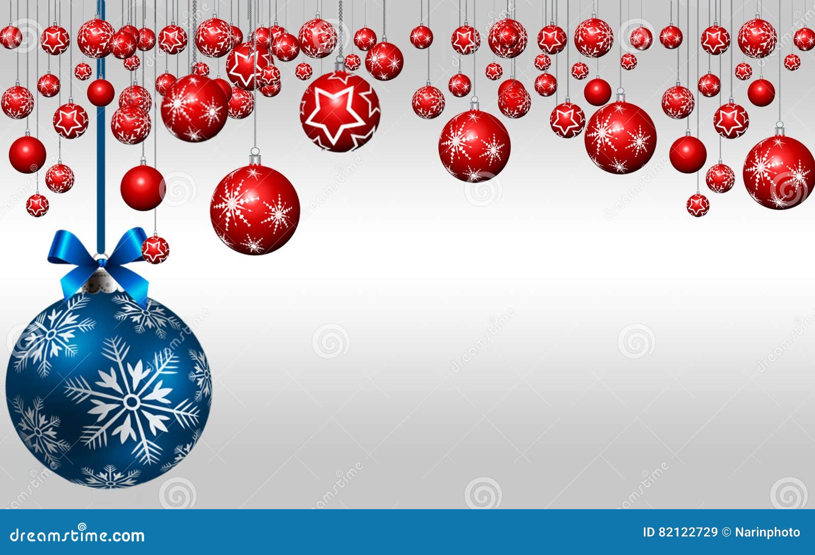New Year Banner with Baubles Stock Illustration - Illustration of ...