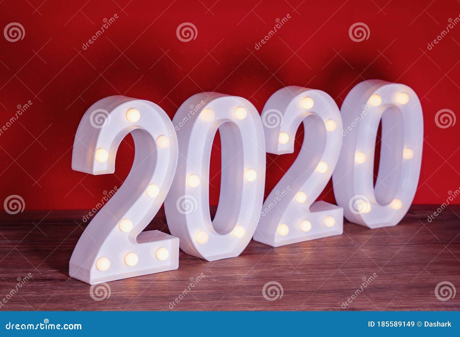 New Year Light Bulb Numbers 2020 Stock Image - Image of numbers, 2020: ...