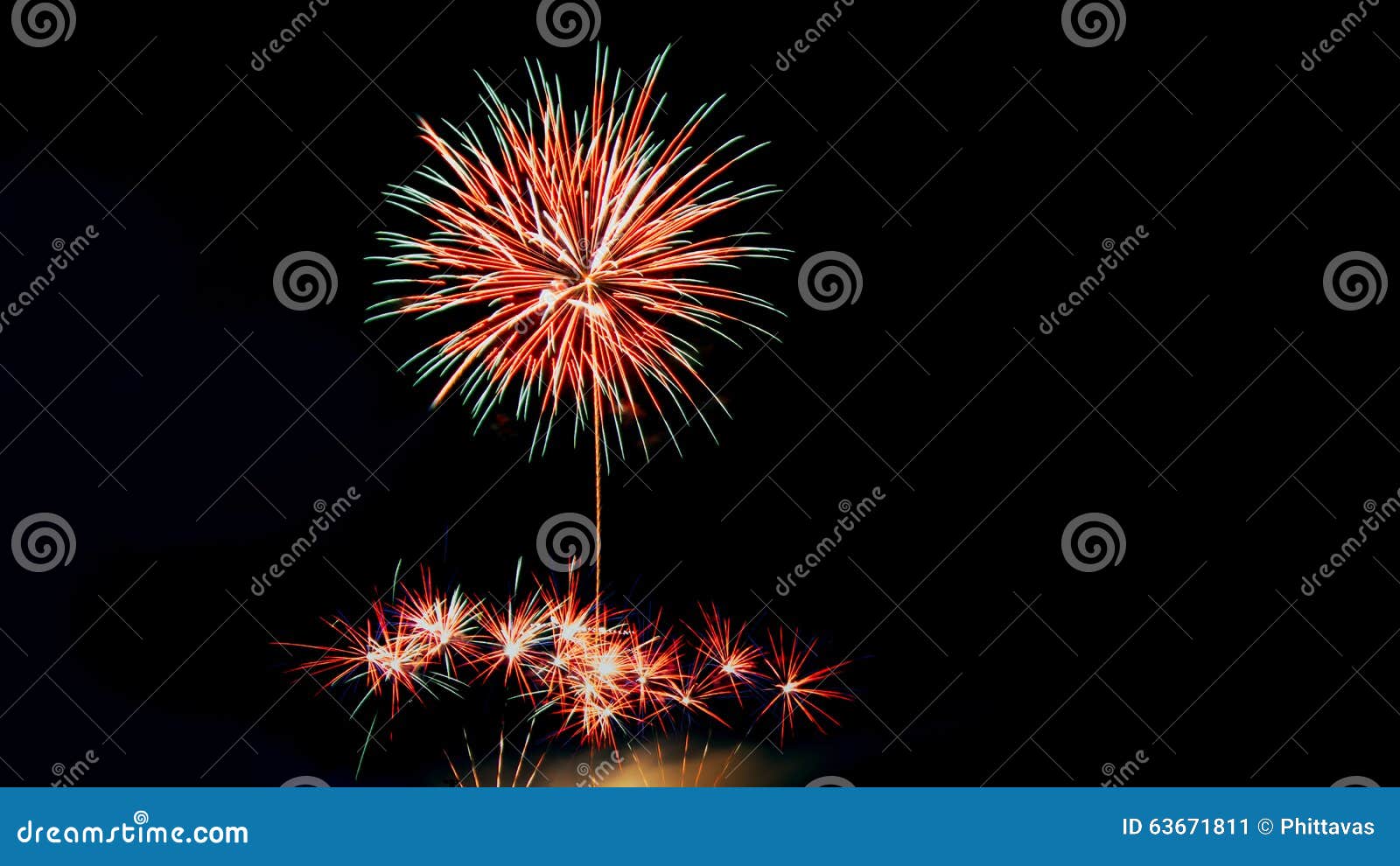 New Year Celebrate with Fireworks Lighting As Background Texture Stock ...
