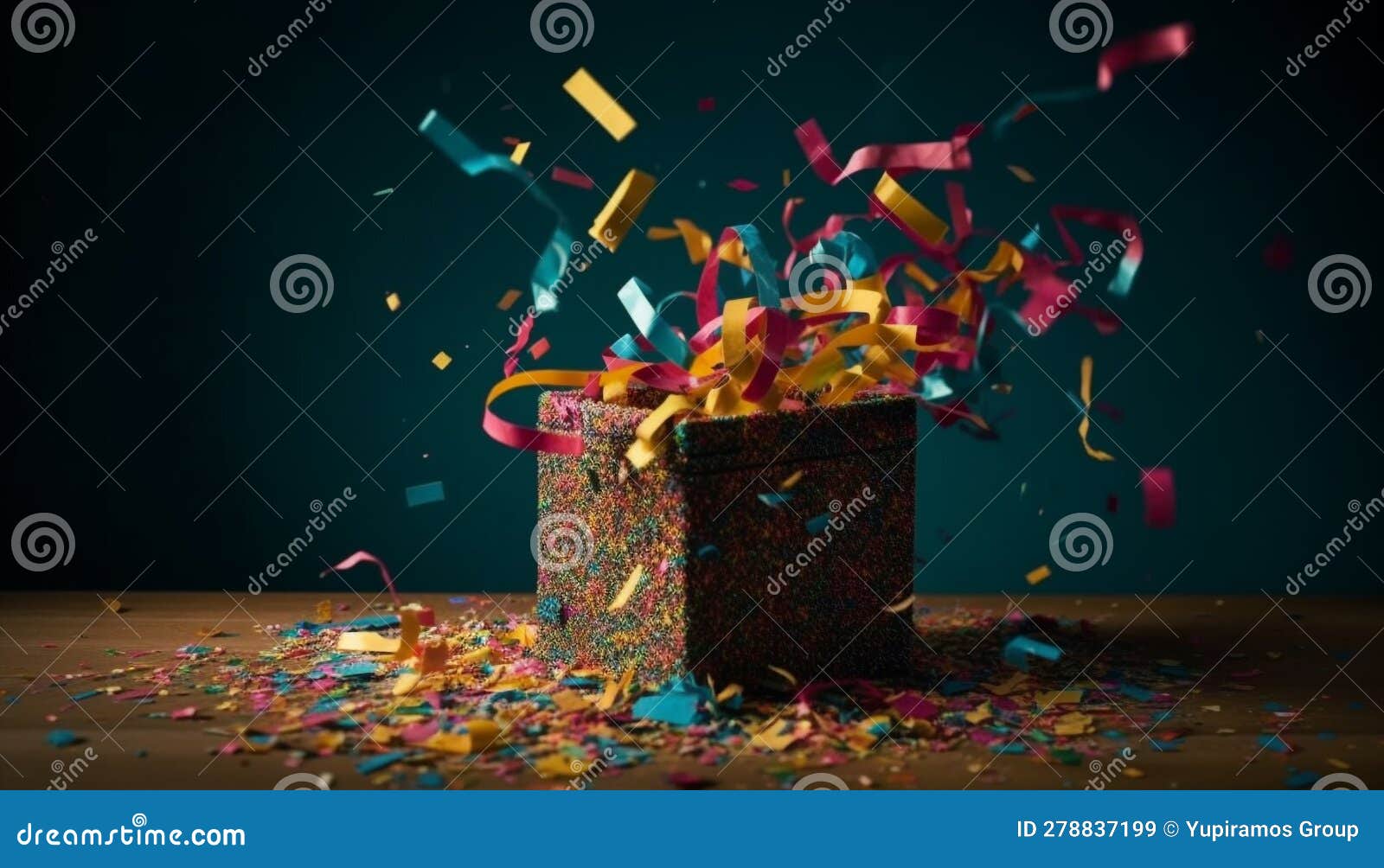 New Year Celebration Bright Confetti, Shiny Balloons, and Exploding Joy ...