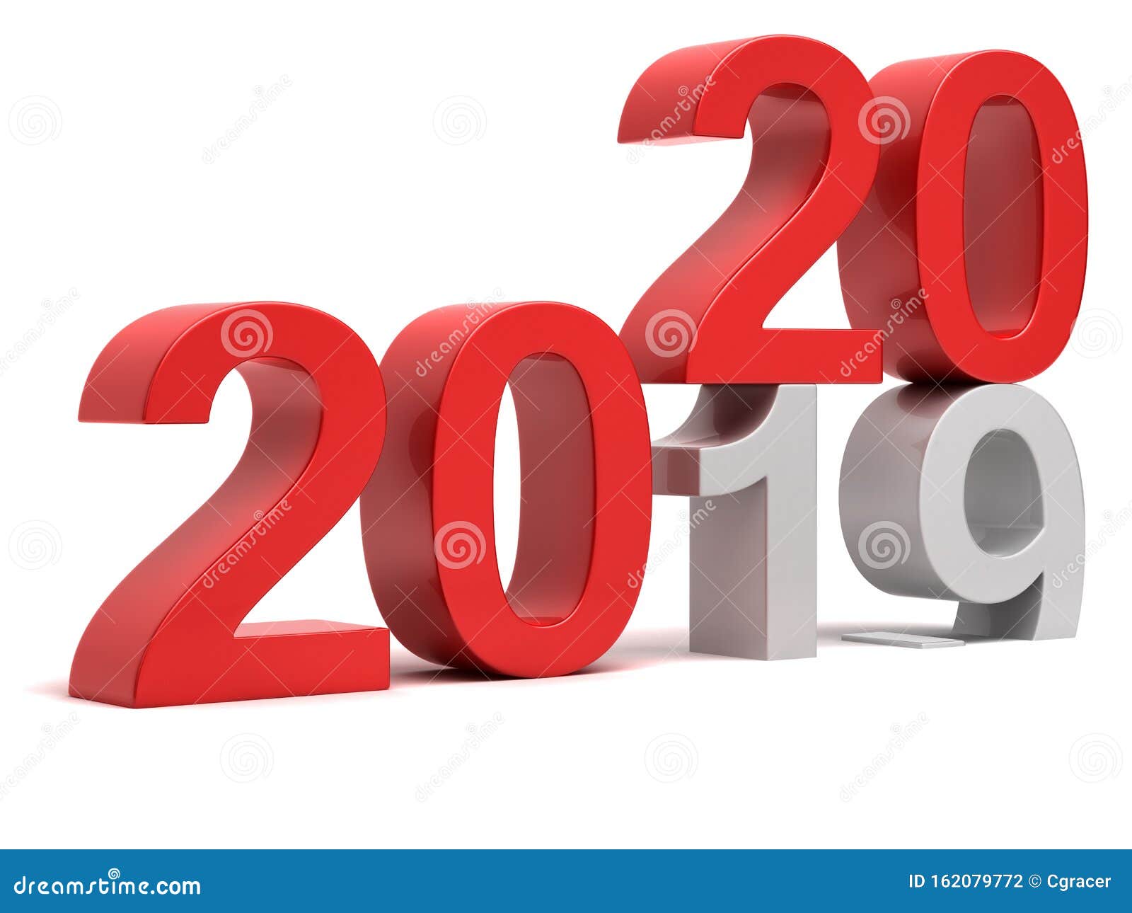 2019 2020 New Year Change Concept Stock Illustration - Illustration of ...