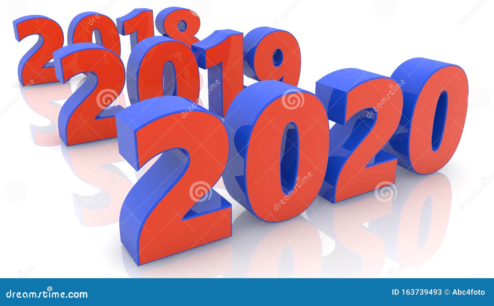New Year Changing Concept on White Stock Illustration - Illustration of ...