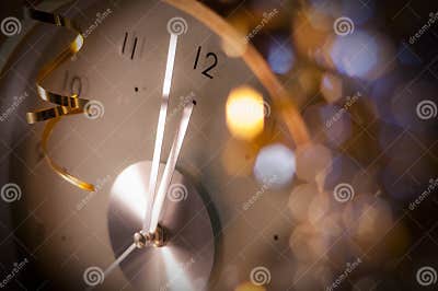 New year clock stock image. Image of midnight, celebration - 16120011