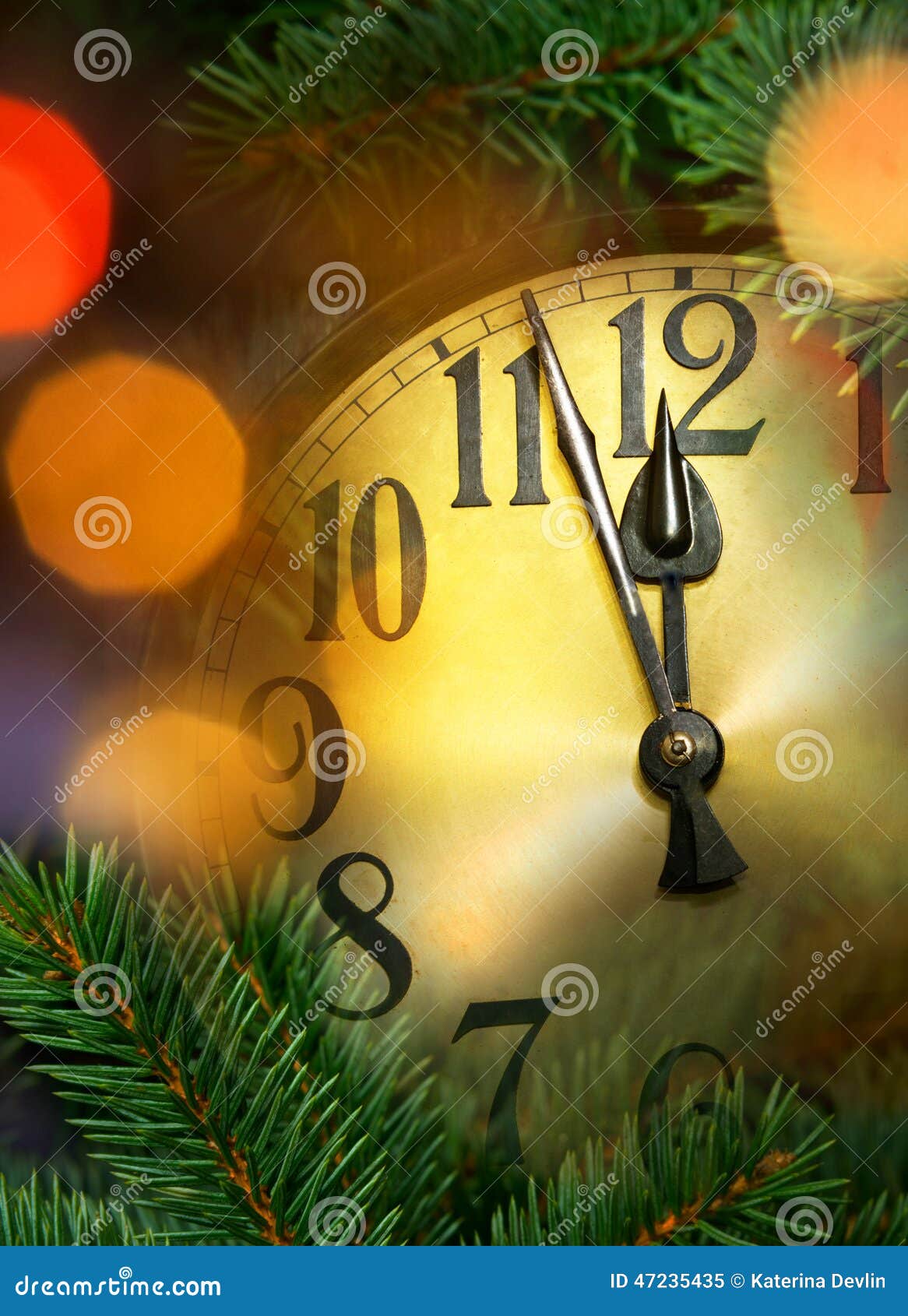 New year clock stock image. Image of year, sylvester - 47235435