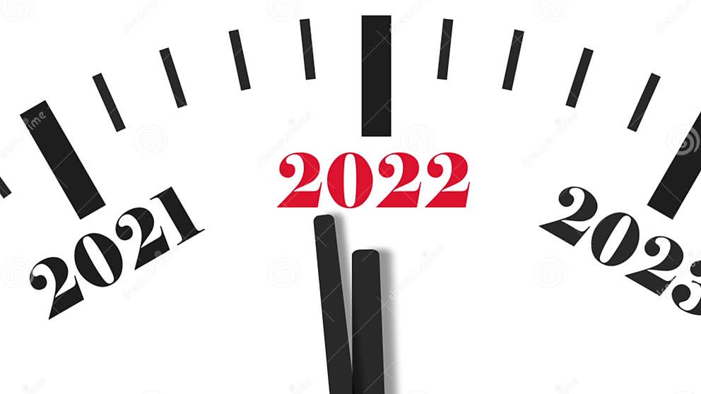 New Year 2022 Clock. Clock Countdown To 2022 Stock Illustration ...