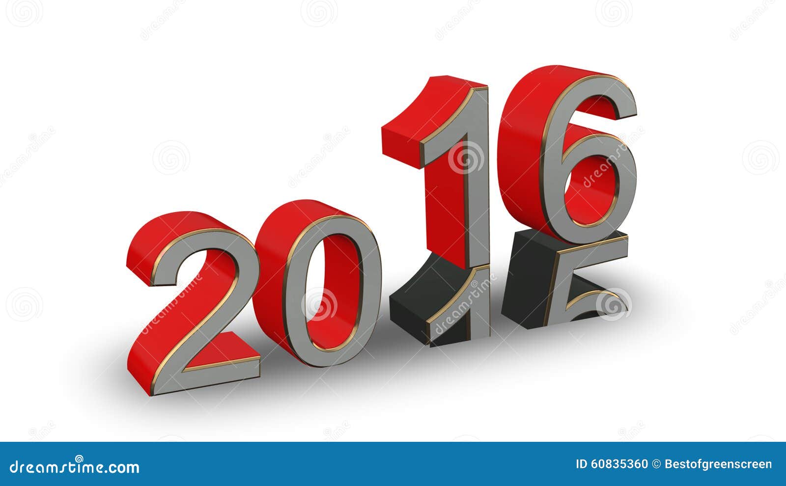 New Year 2016 - Colored 3D Numbers on a White Background Stock ...