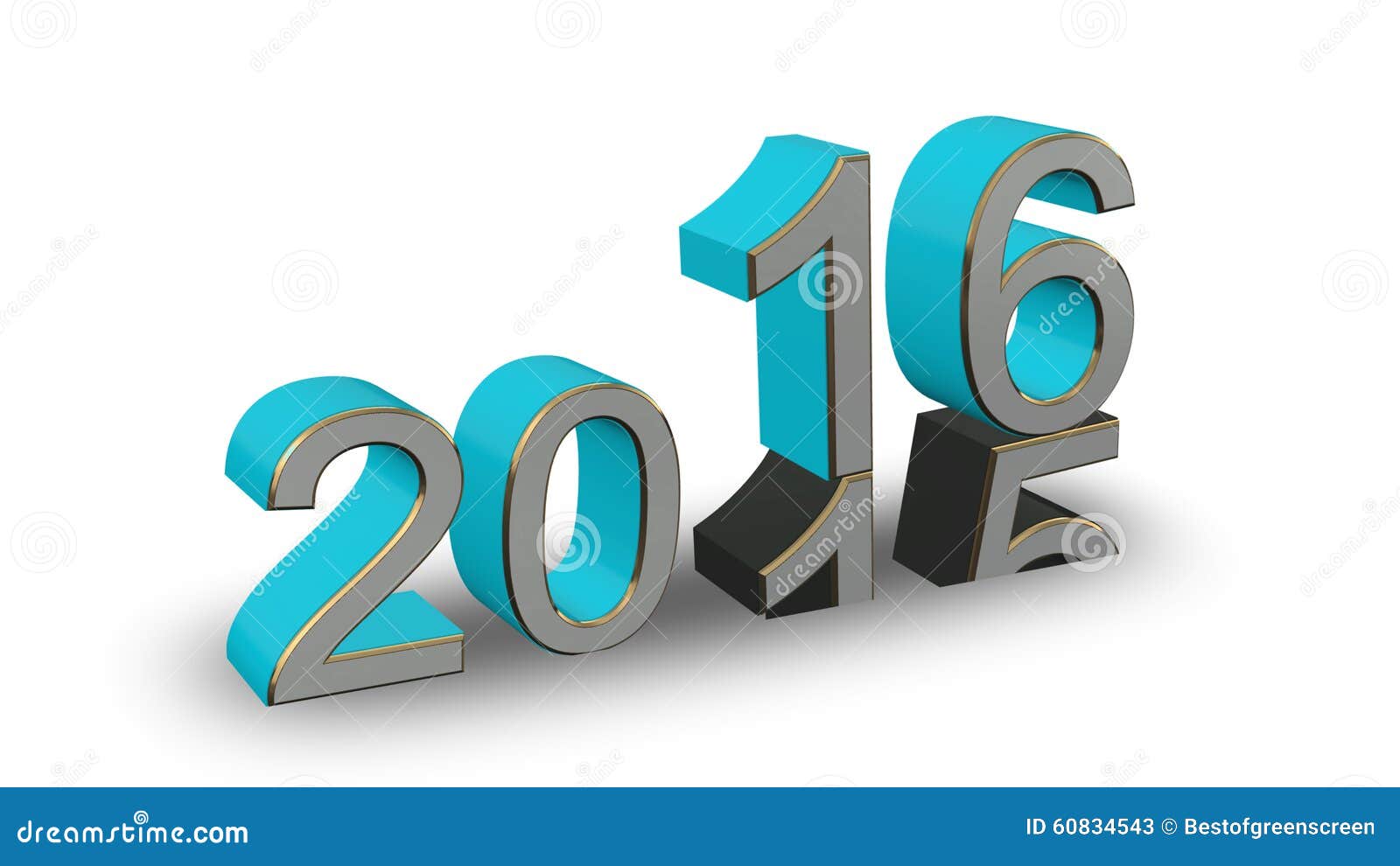 New Year 2016 - Colored 3D Numbers on a White Background Stock ...