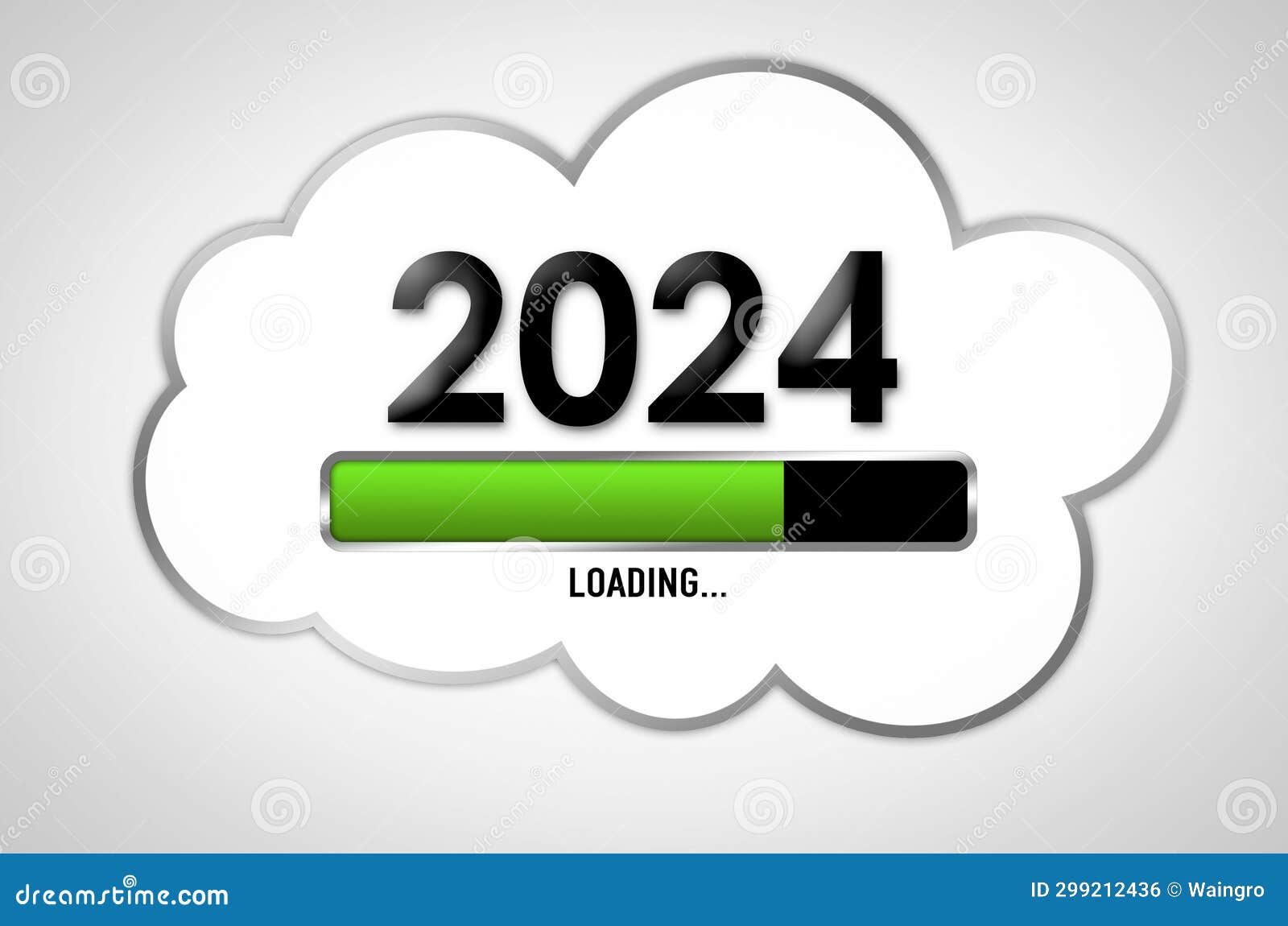 New Year 2024 is Coming, Loading Bar Illustration Editorial Photo ...