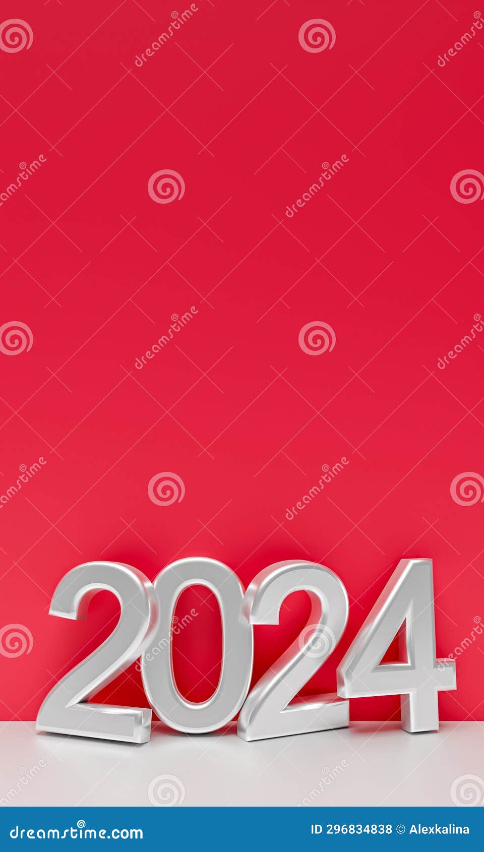 2024 New Year Concept. Empty Space for Text on a Clean Background Stock ...