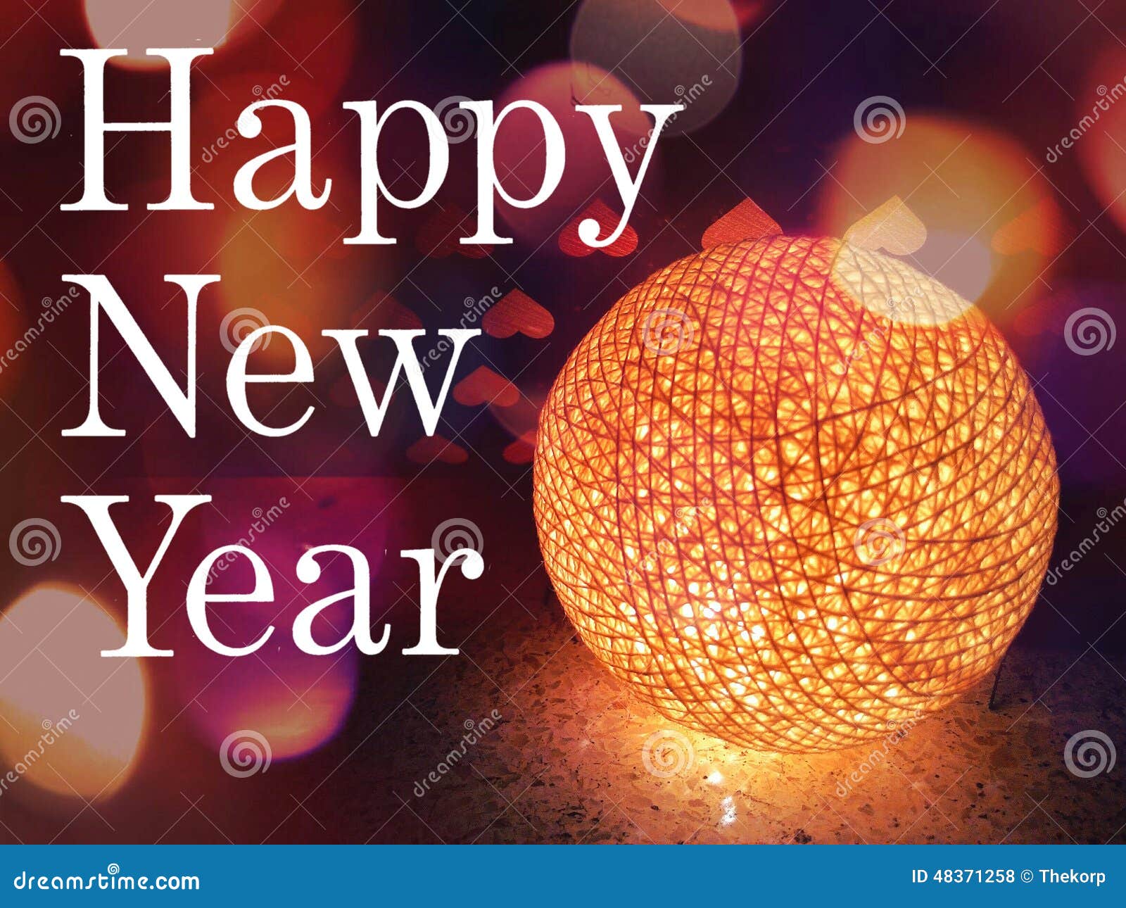 New year concept stock photo. Image of ball, card, concept - 48371258