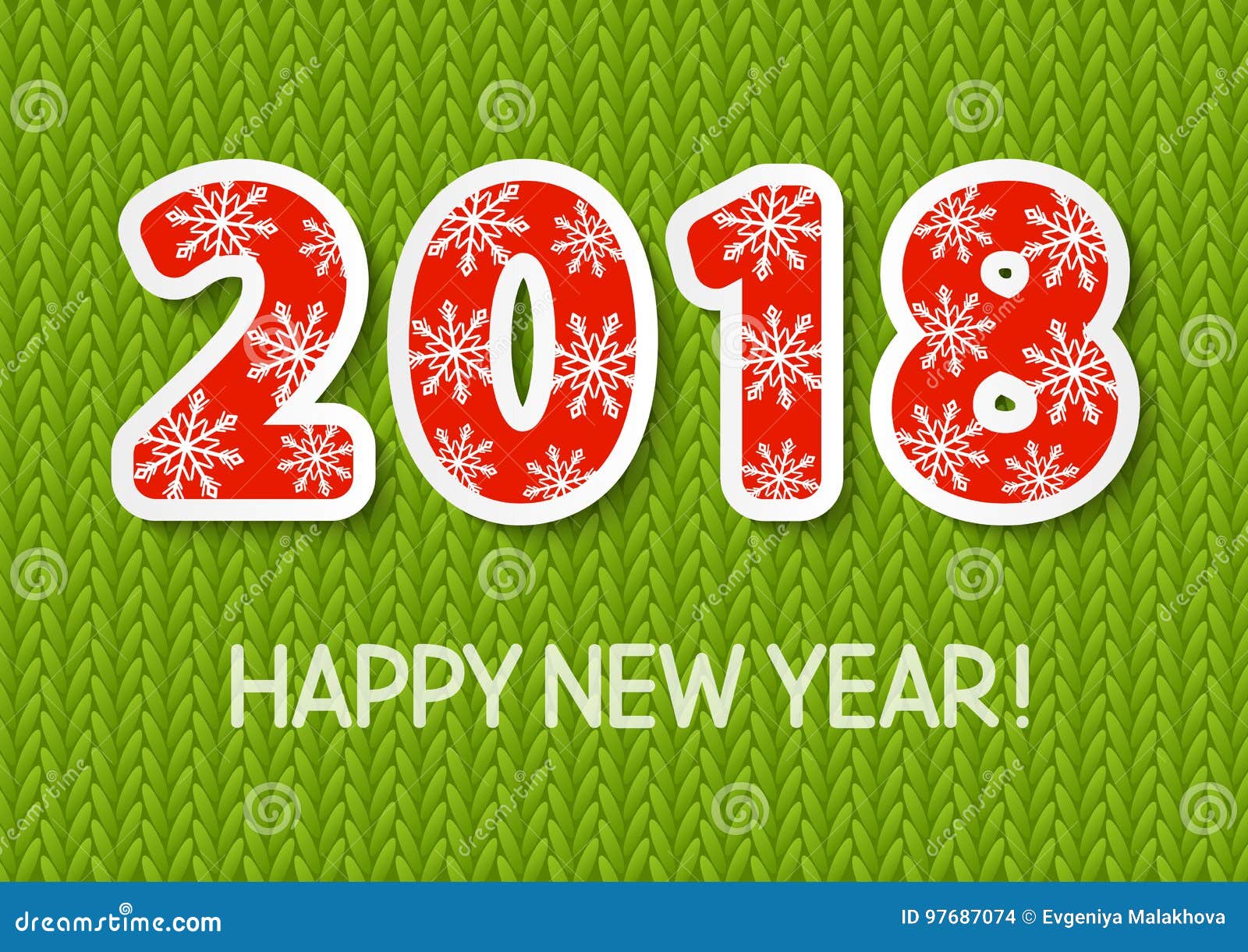 New Year 2018 concept stock vector. Illustration of textile - 97687074