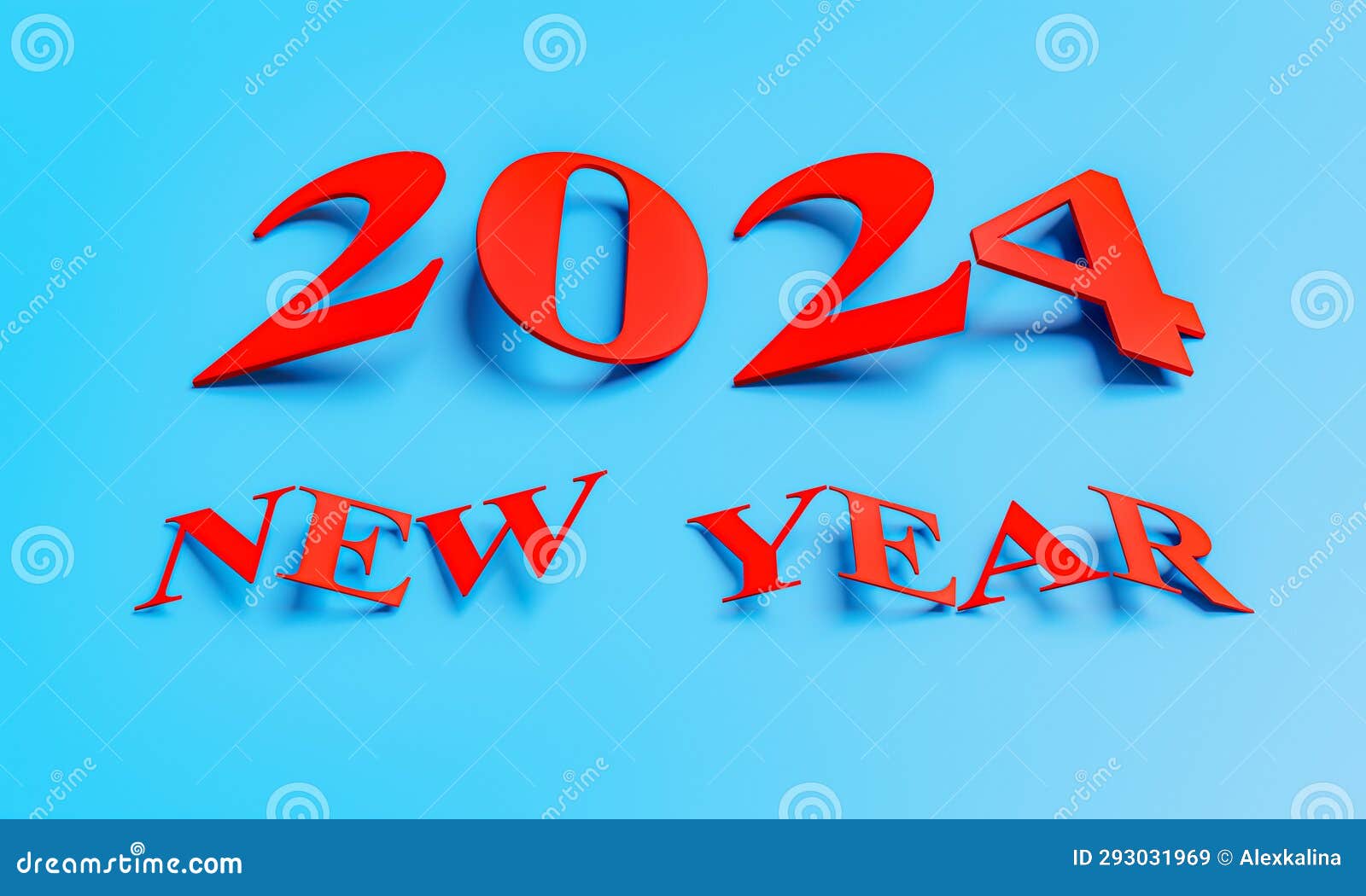 Red Numbers 2024 On A Background Of Snow. Numbers 2024 In The Snow ...