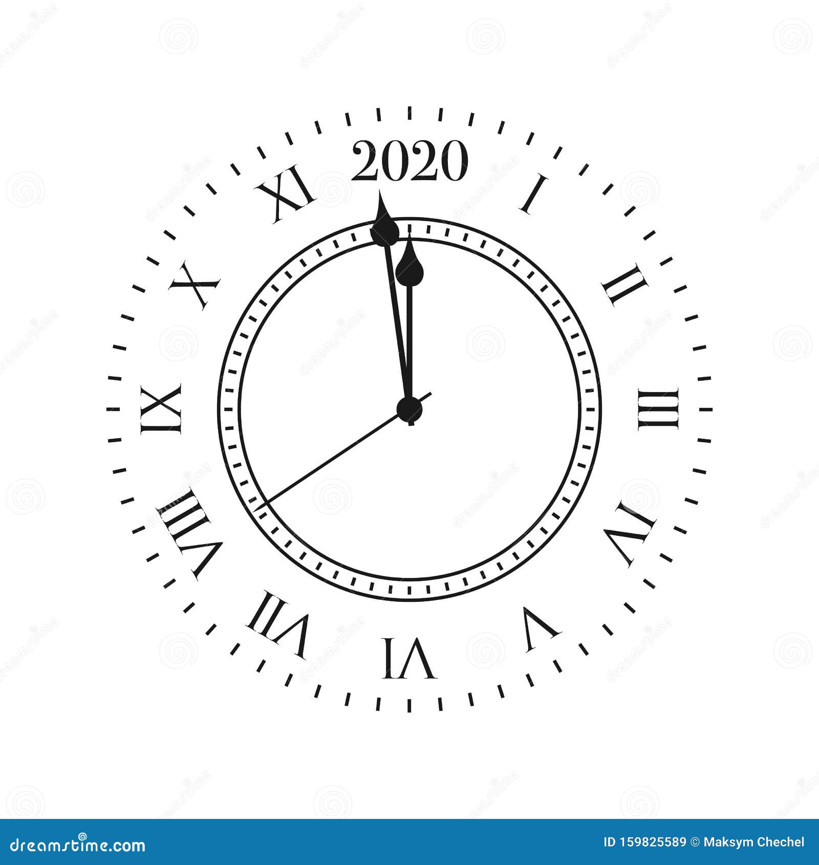 New Year 2020 Countdown. Clock with 2020 Countdown Midnight Stock ...