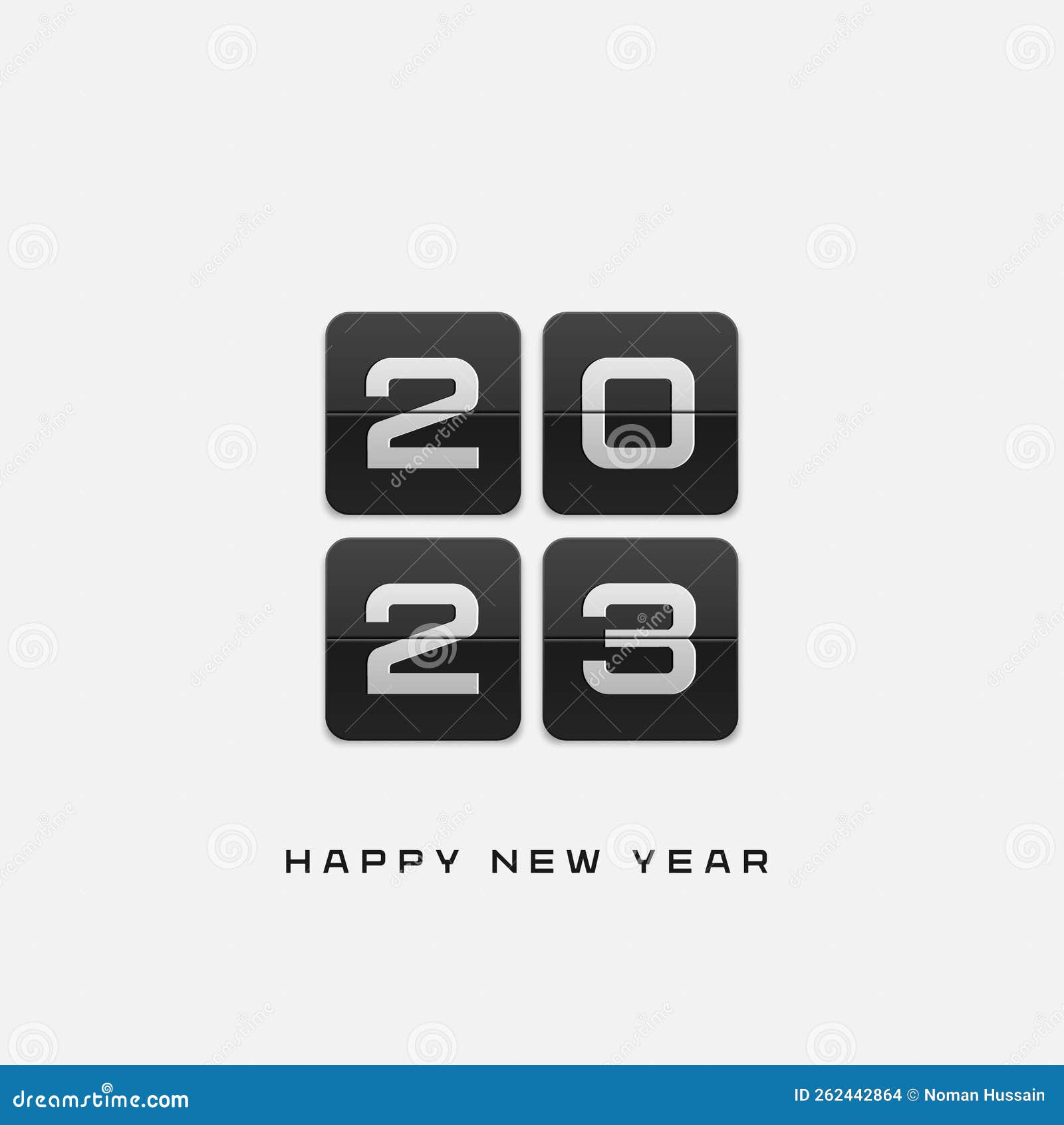2023 New Year Countdown Timer Vector Clock. Stock Vector - Illustration ...