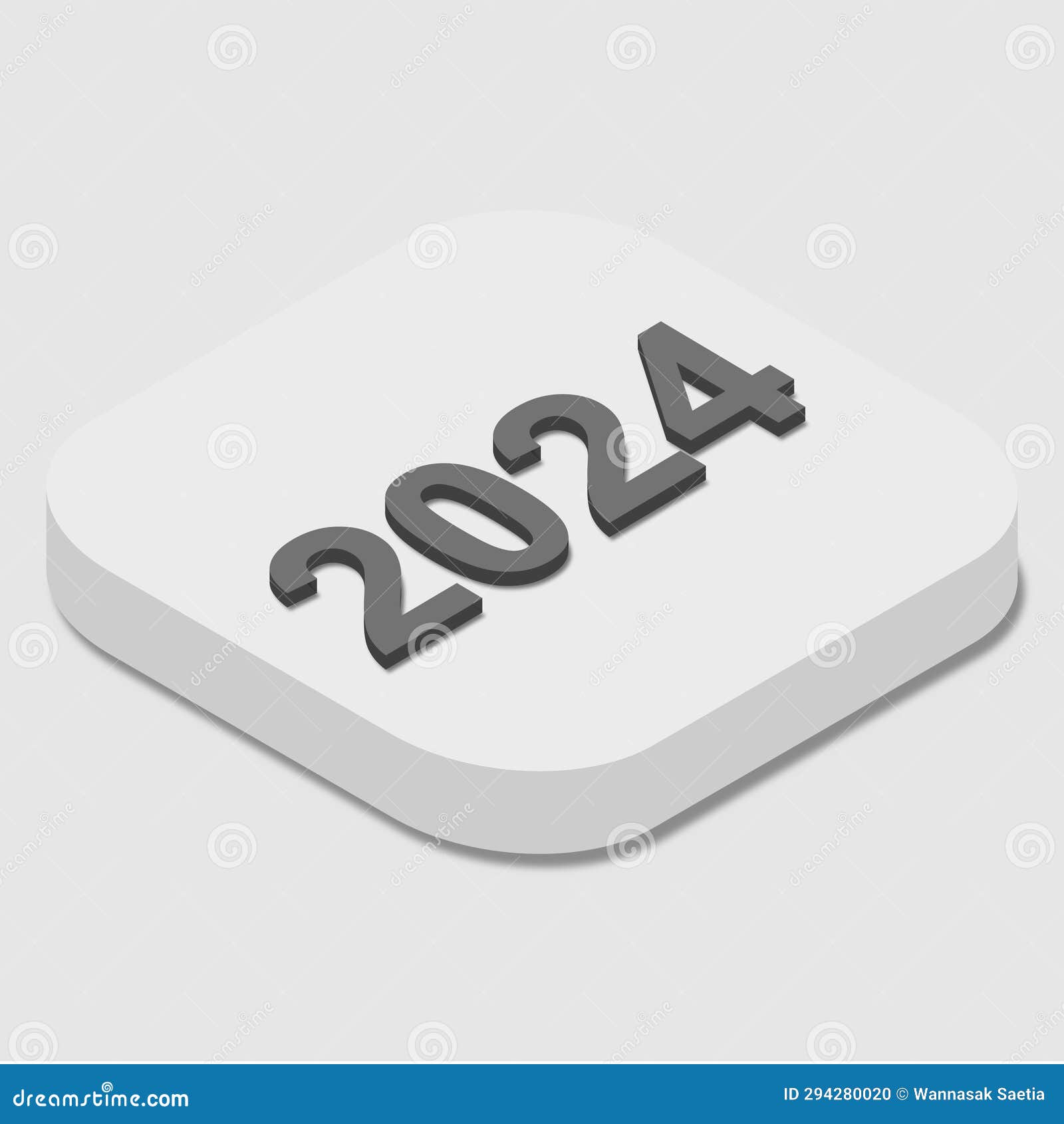 New Year 2024 3d Isometric Icon Stock Vector - Illustration of label ...