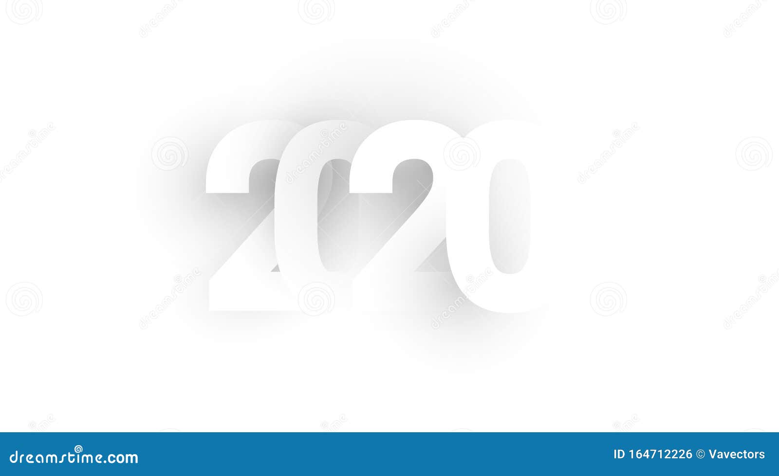 2020 New Year Design Number in Paper Cut and Craft Style. Simple 2020 ...