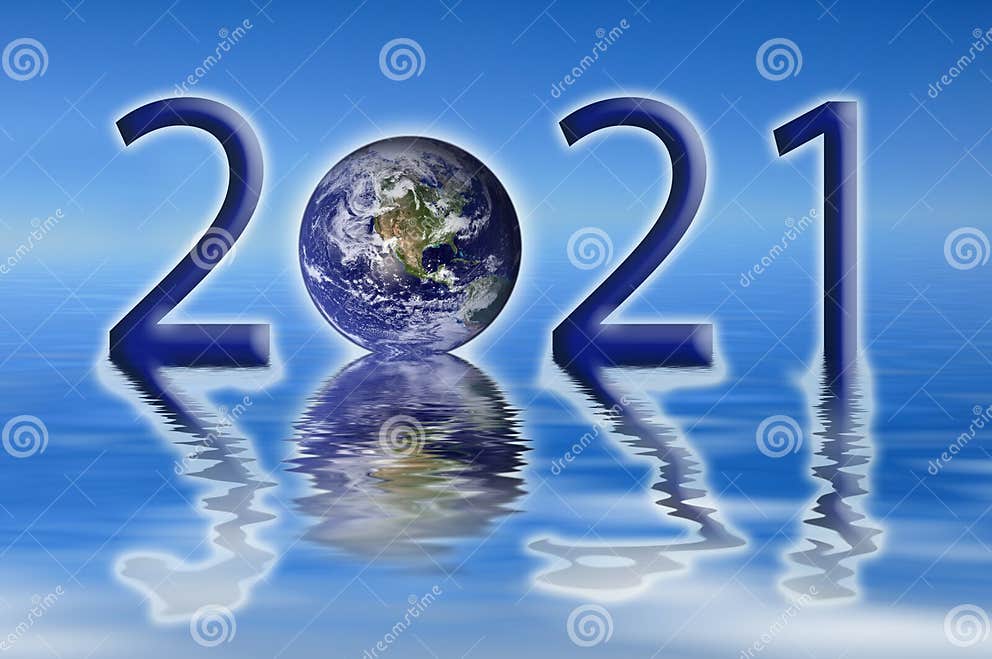 2021, New Year for Earth Climage Change and Environment Concept Stock ...