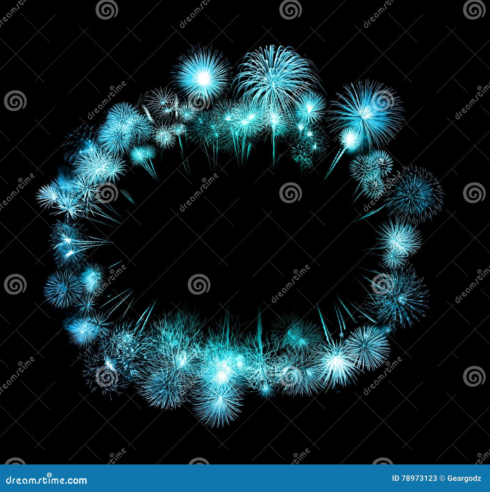 New Year Firework Sparklers, Blank for Text Stock Illustration ...