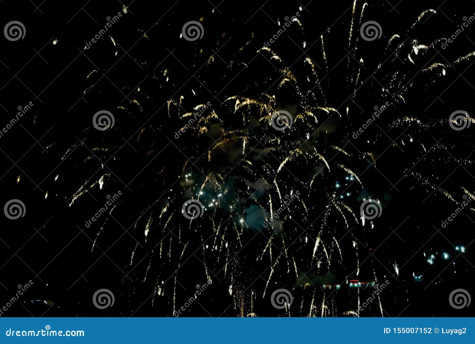 New Year Fireworks, Inside View of Fireworks Stock Photo - Image of ...