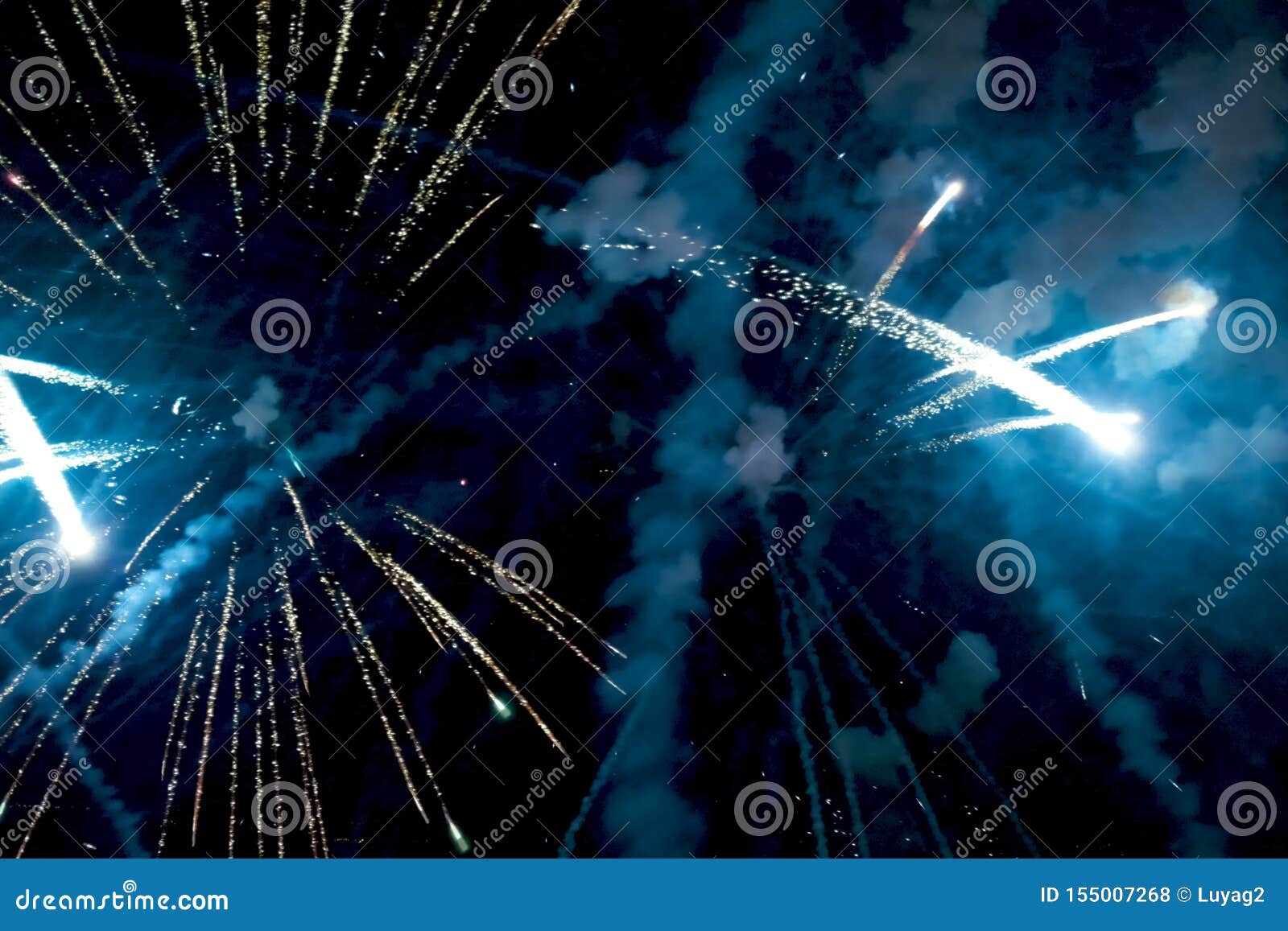 New Year Fireworks, Inside View of Fireworks Stock Photo - Image of ...