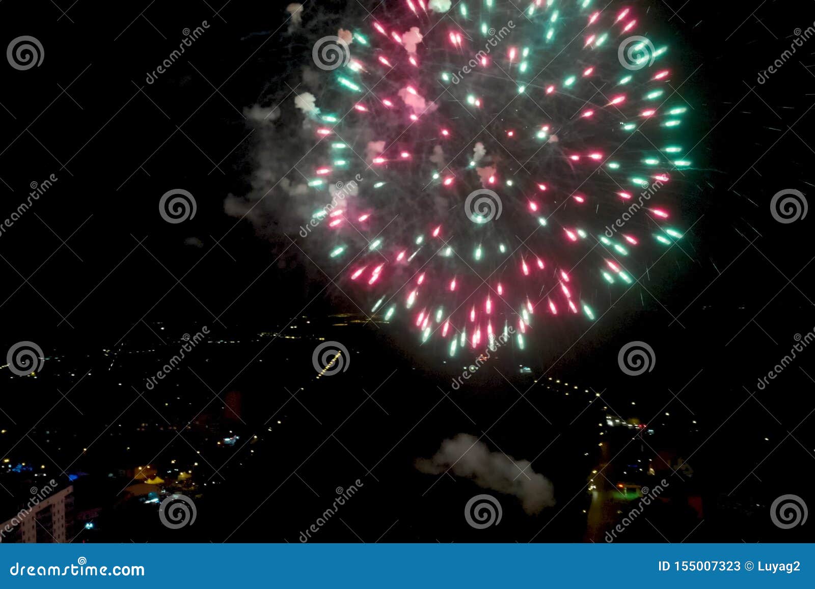 New Year Fireworks, Inside View of Fireworks Stock Image - Image of ...
