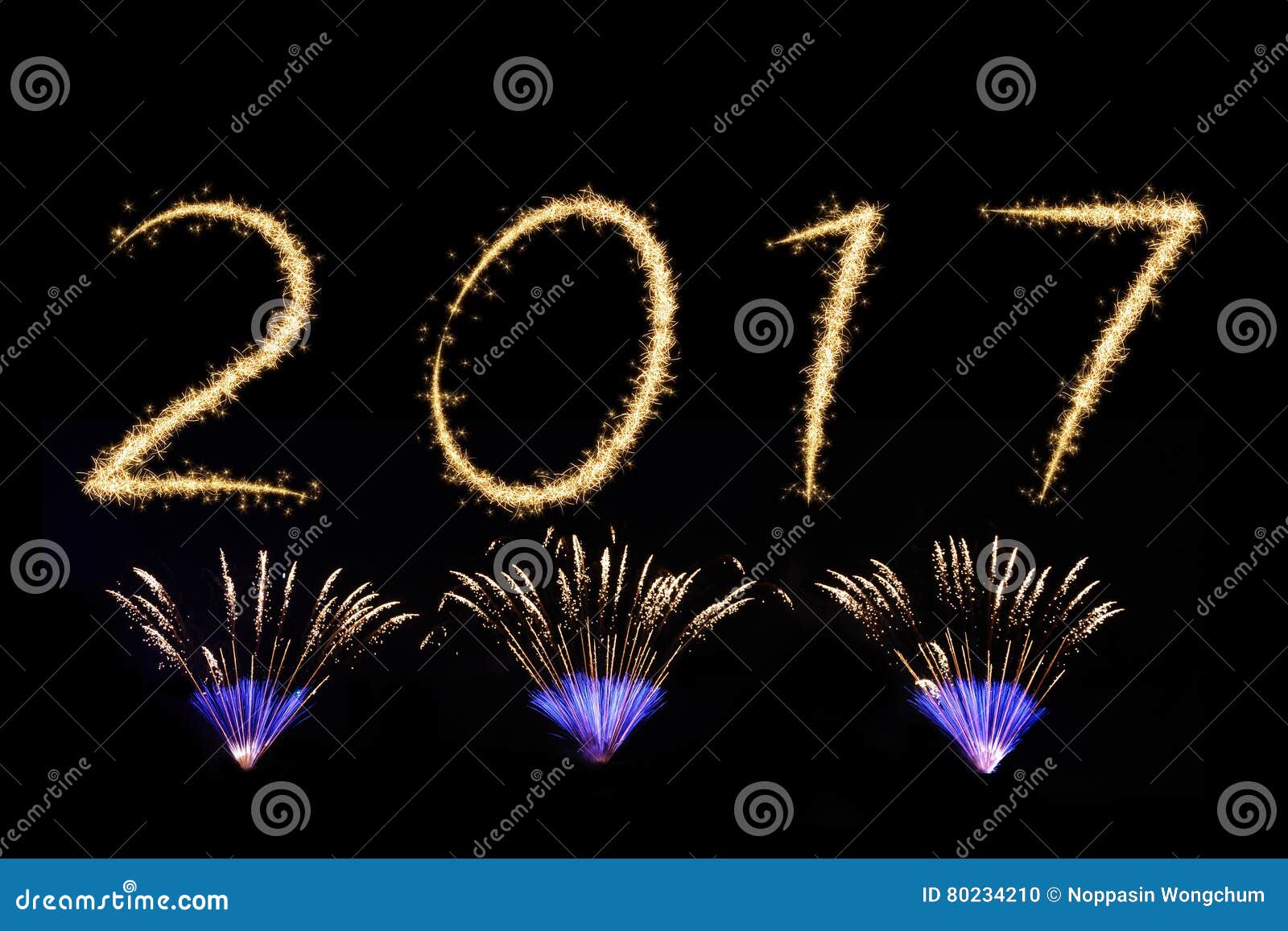 New year 2017 fireworks stock photo. Image of holiday - 80234210
