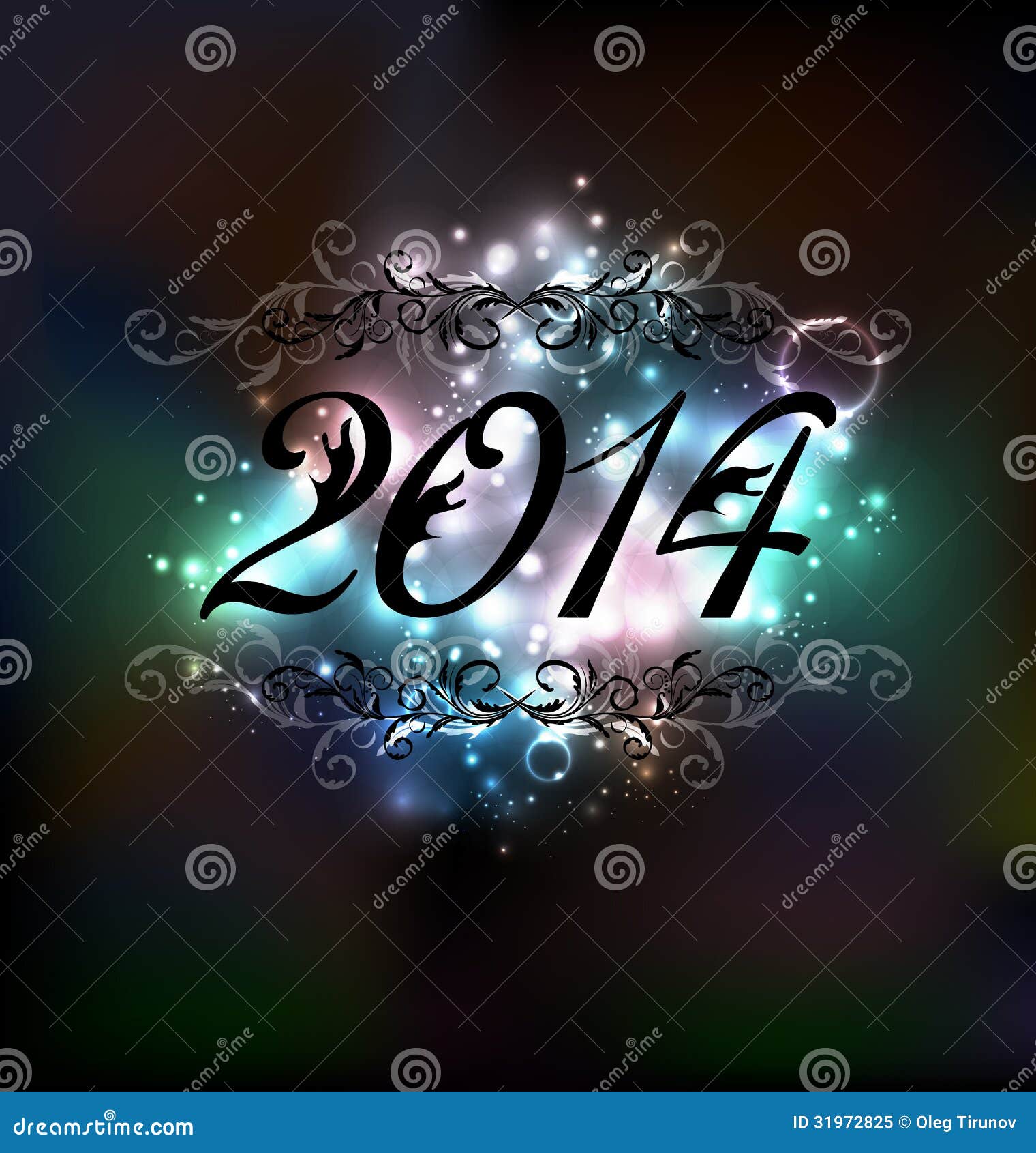 New Year Glowing Night Background Stock Vector - Illustration of glow ...