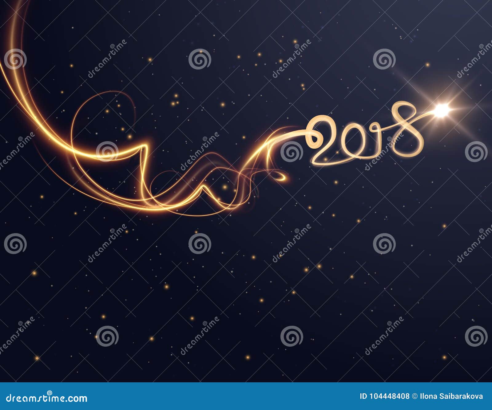 2018 New Year Background. Vector EPS10. Stock Vector - Illustration of ...