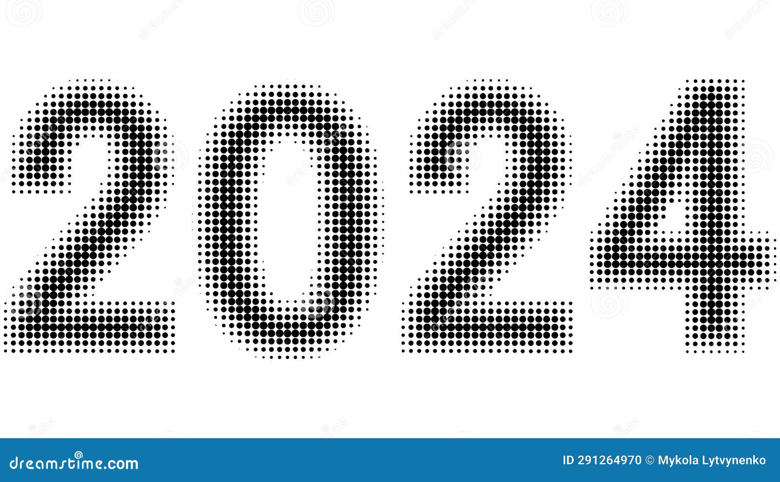 2024 New Year Halftone Number Font Effect, 2024 Halftone 24 Stock ...