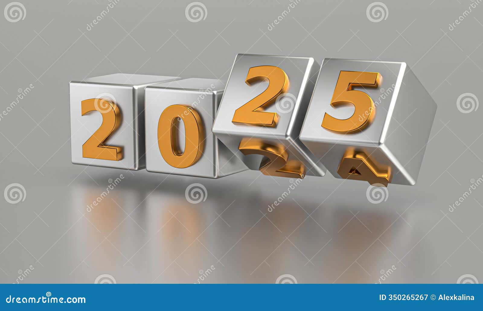 New Year Holiday Concept. Cubes with Number 2025 Replace 2024 Stock ...